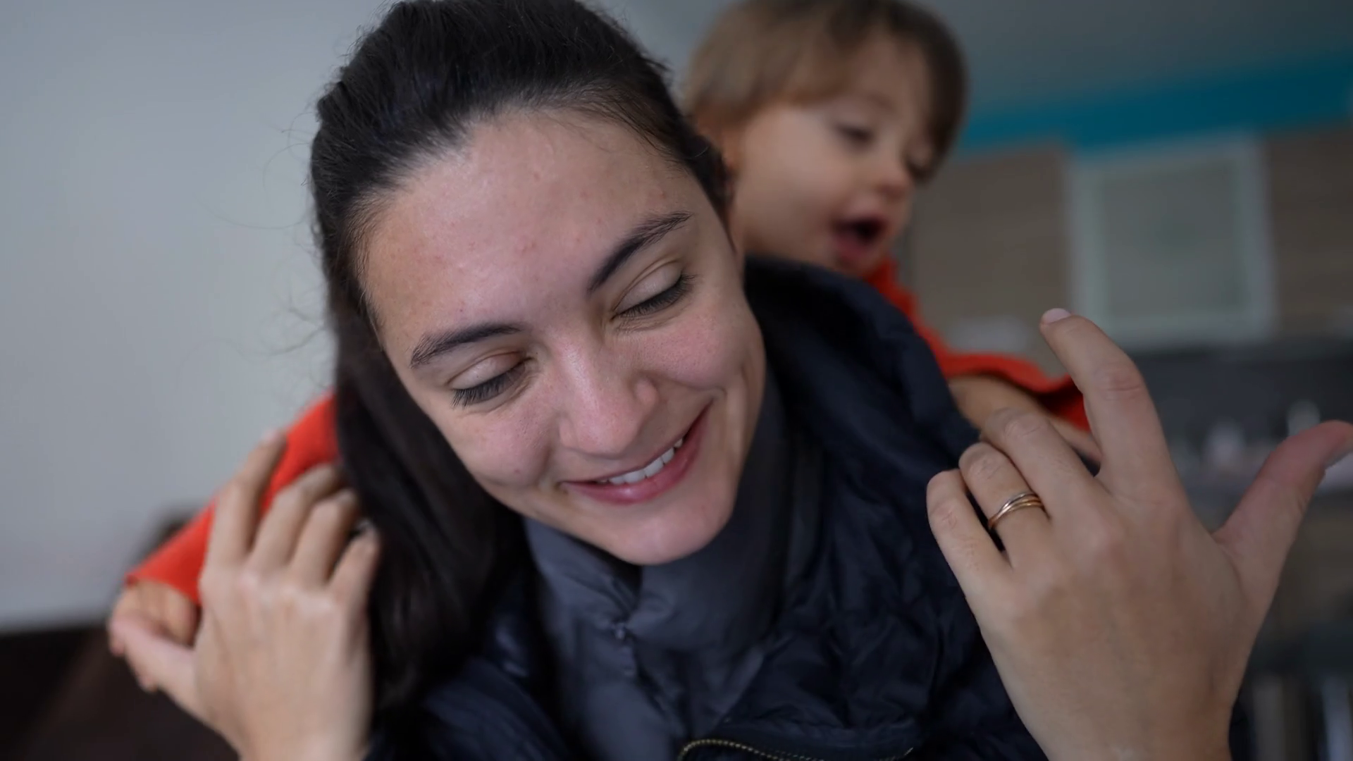 Mother Child Relationship Small Boy Hugging Stock Footage SBV-348684004 ...