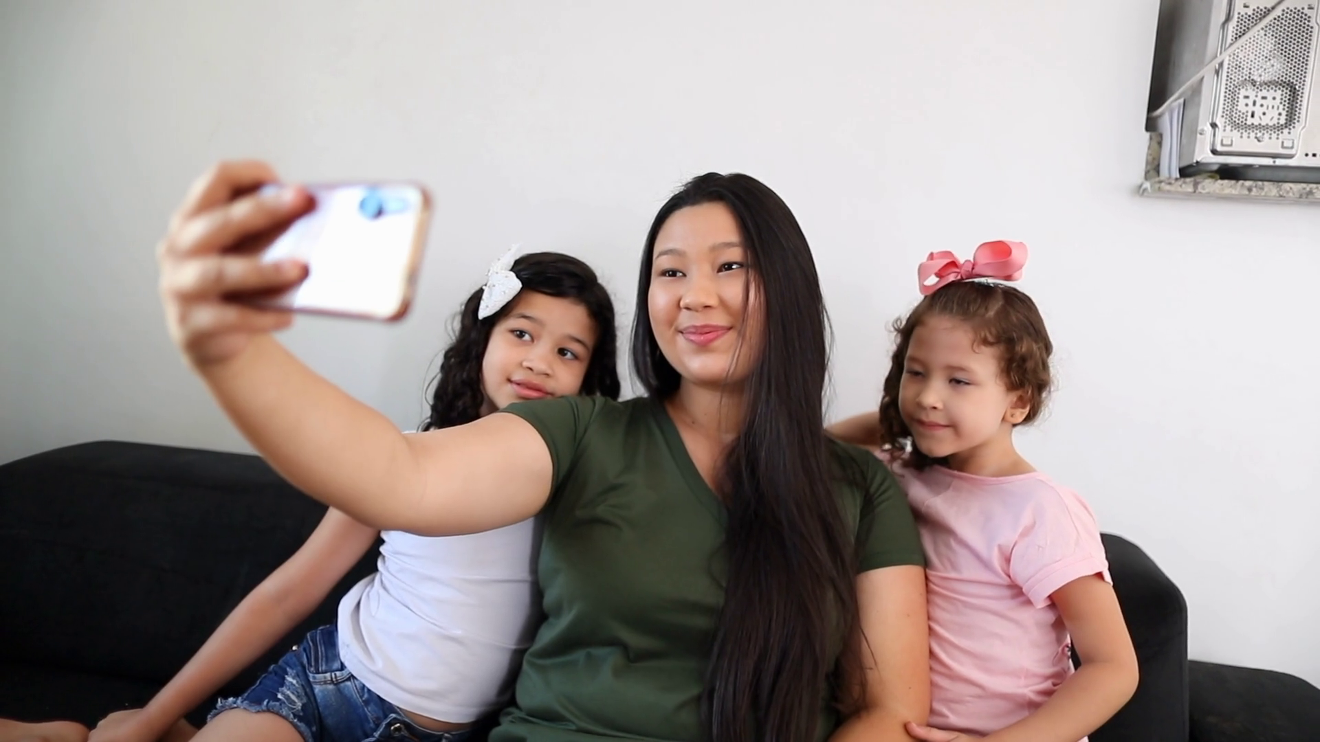 Mother Children Speaking Video Call With Stock Footage SBV-348660651 ...