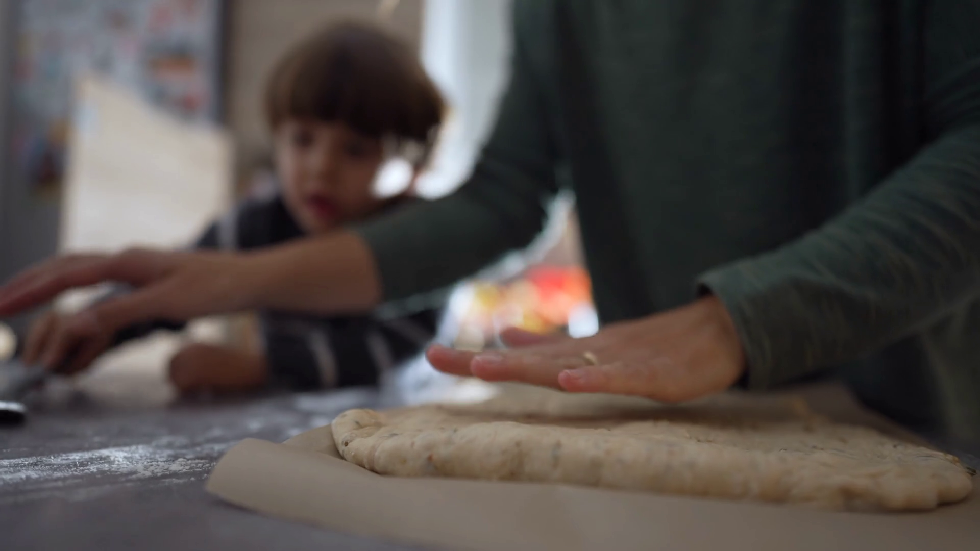 Little Boy Mother Cooking Together In Stock Footage SBV-348865429 ...