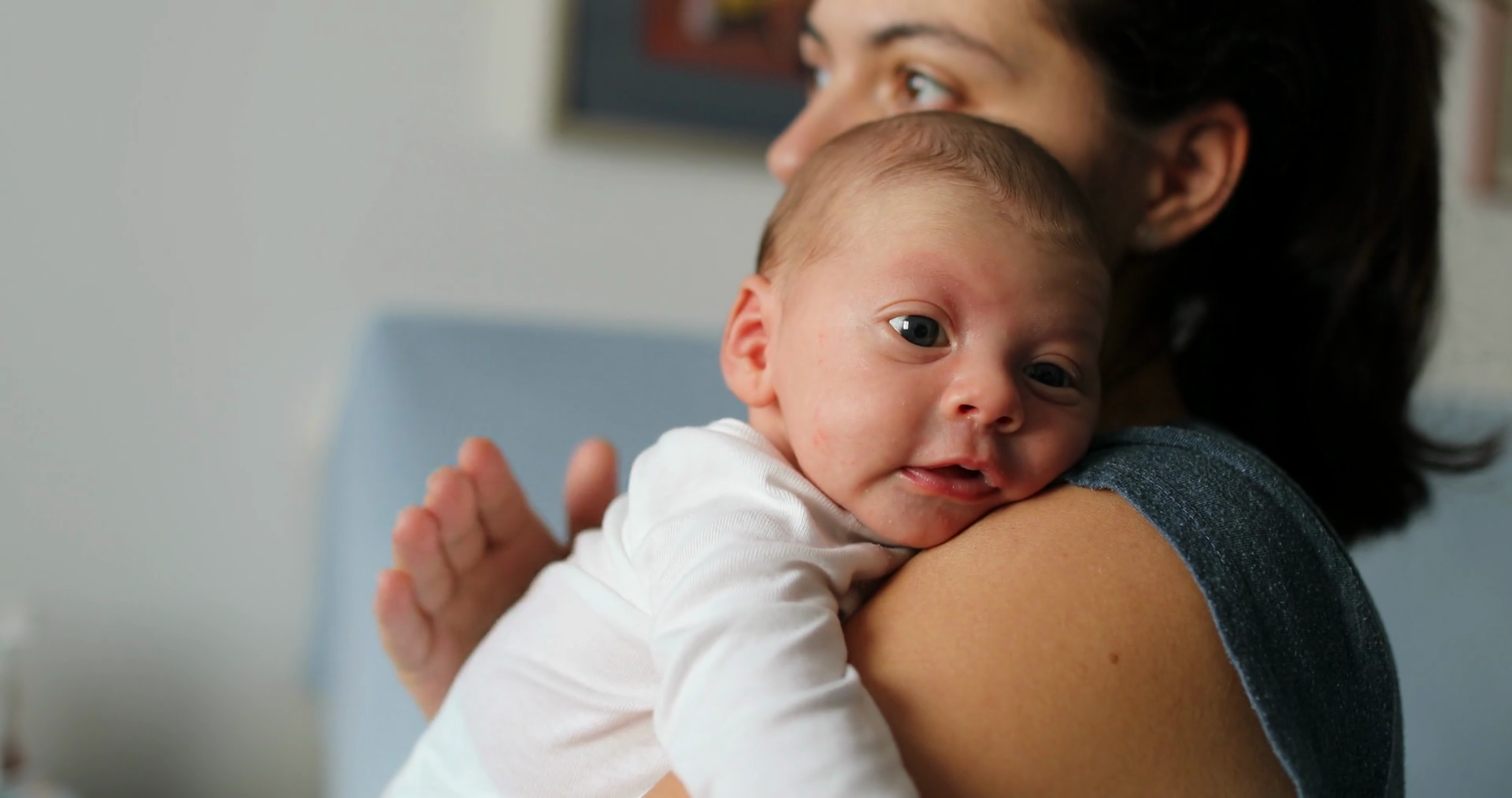 Calming Gesture: Mother Tapping Newborn Stock Footage SBV-348430811 ...