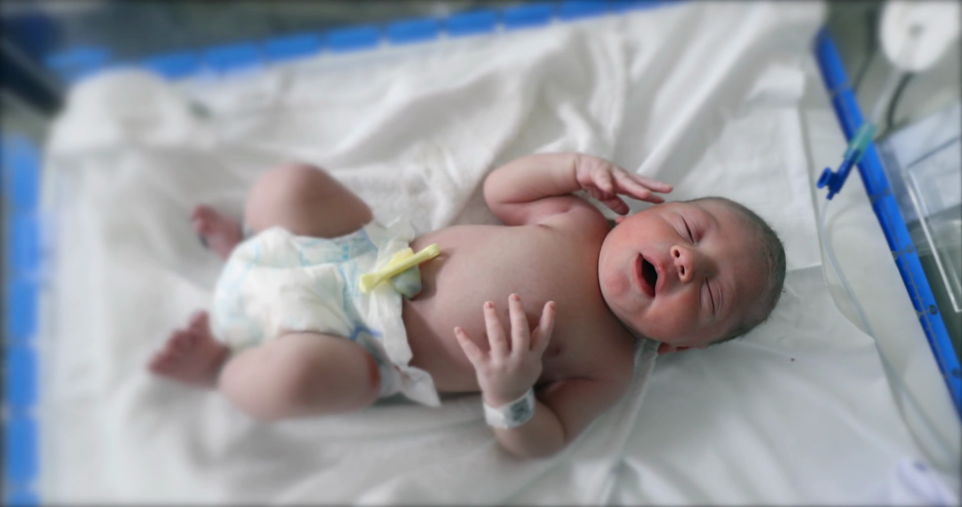 Infant's Wail: Newborn Baby's Expressive Stock Footage SBV-348433543 ...