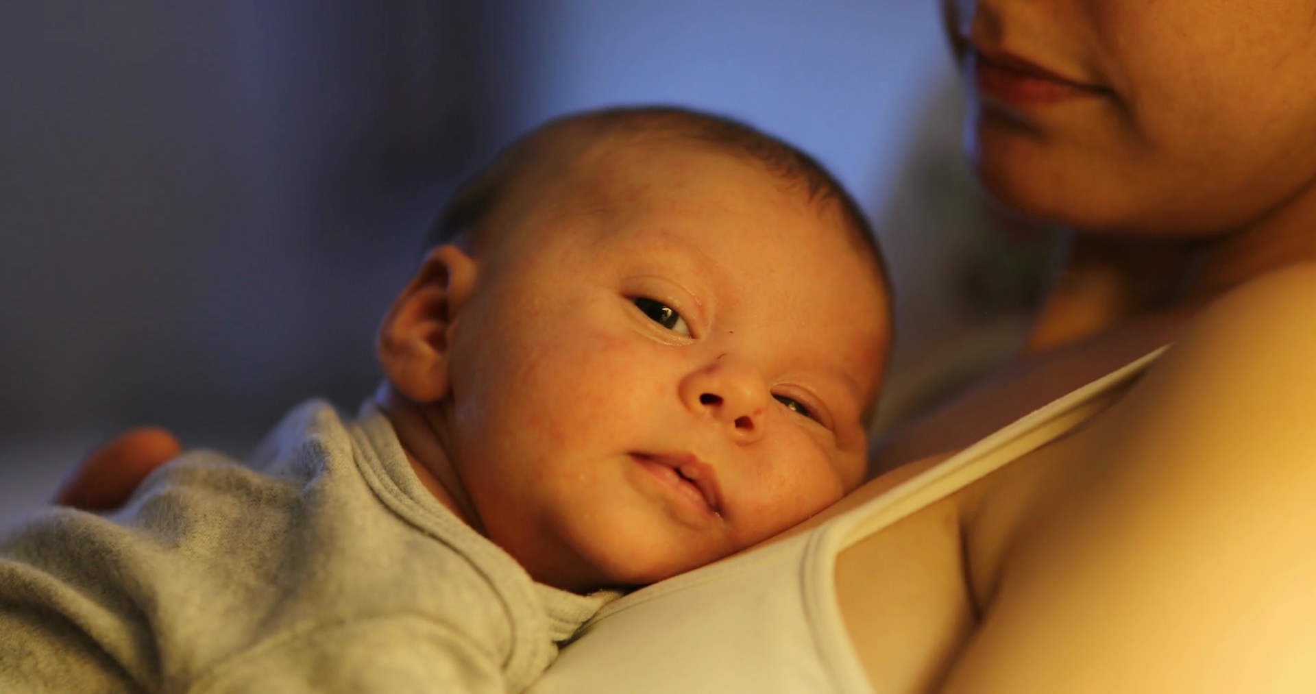 Nighttime Slumber: Newborn Baby Drifting Stock Footage SBV-348428025 ...