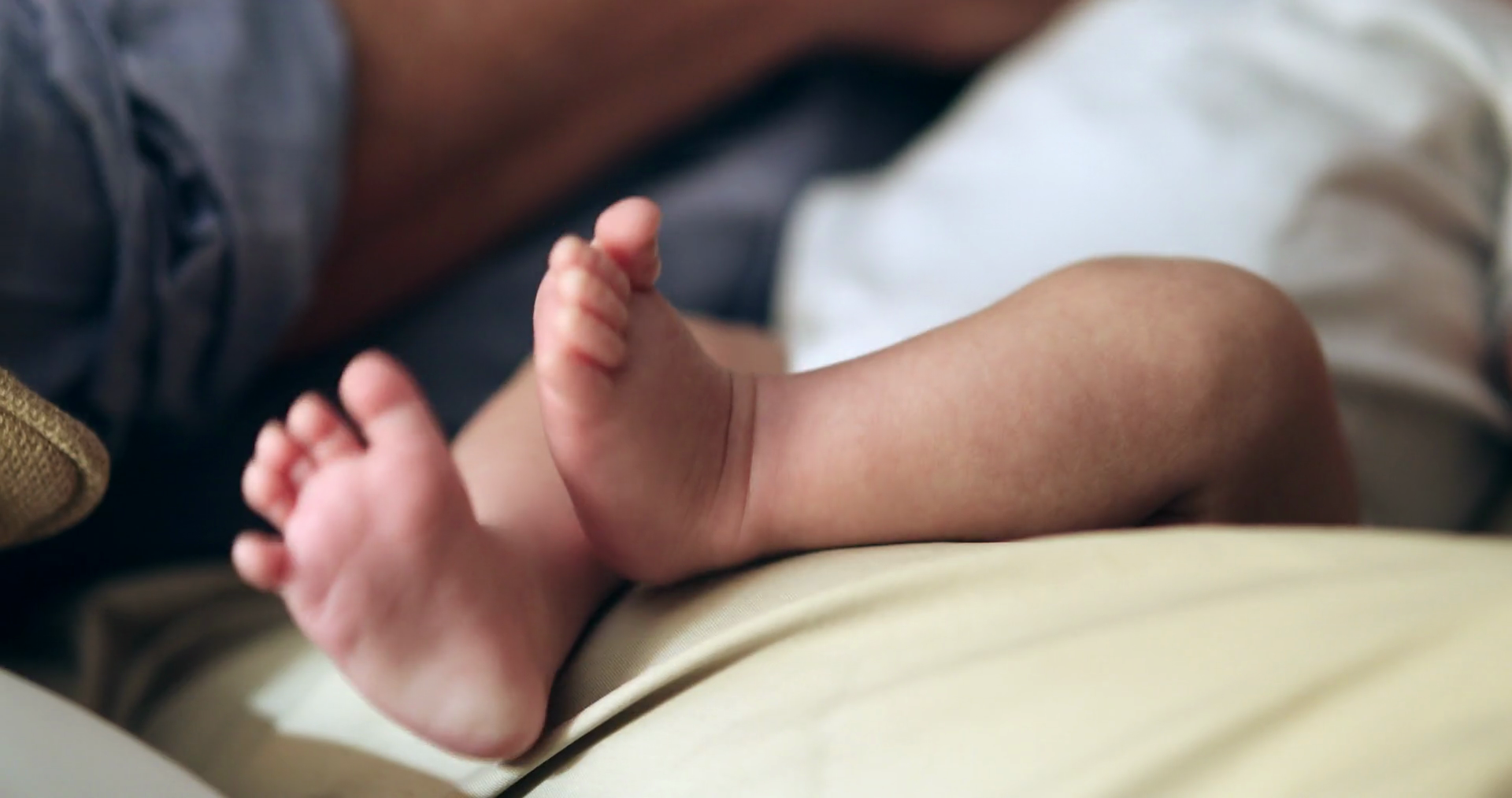 Generational Connection: Grandfather Holding Stock Footage SBV ...