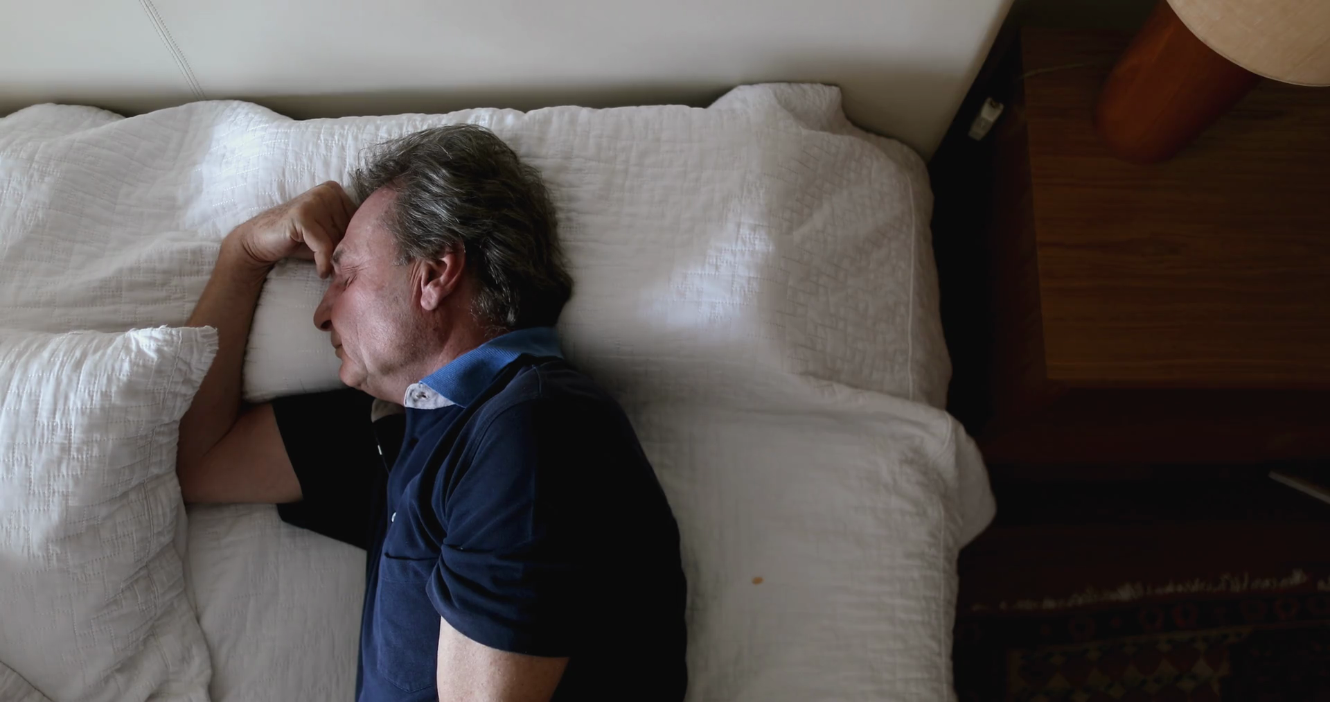 Senior Man Napping In Afternoon In Bed Top Stock Footage SBV-348782309 ...