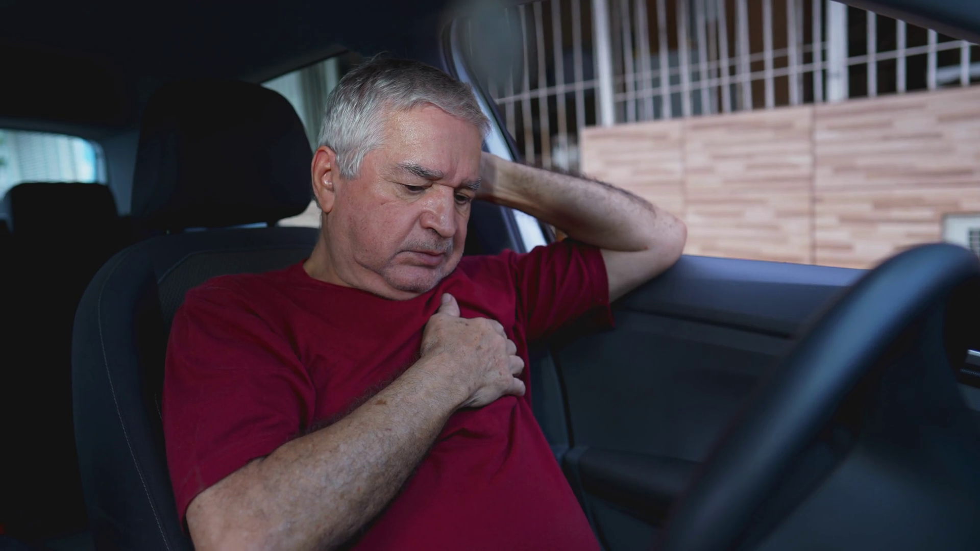 Older Person Remembering Trauma Inside Car Stock Footage SBV-348519335 ...