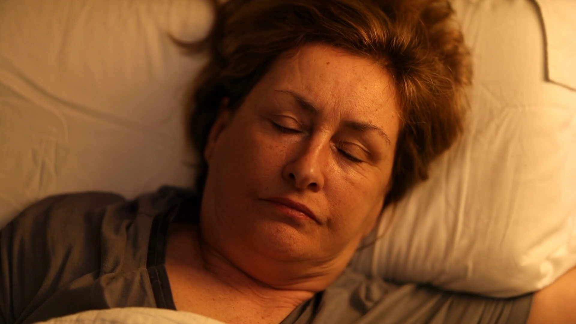 Senior Woman Lying In Bed Unable To Sleep Stock Footage SBV-348781781 ...