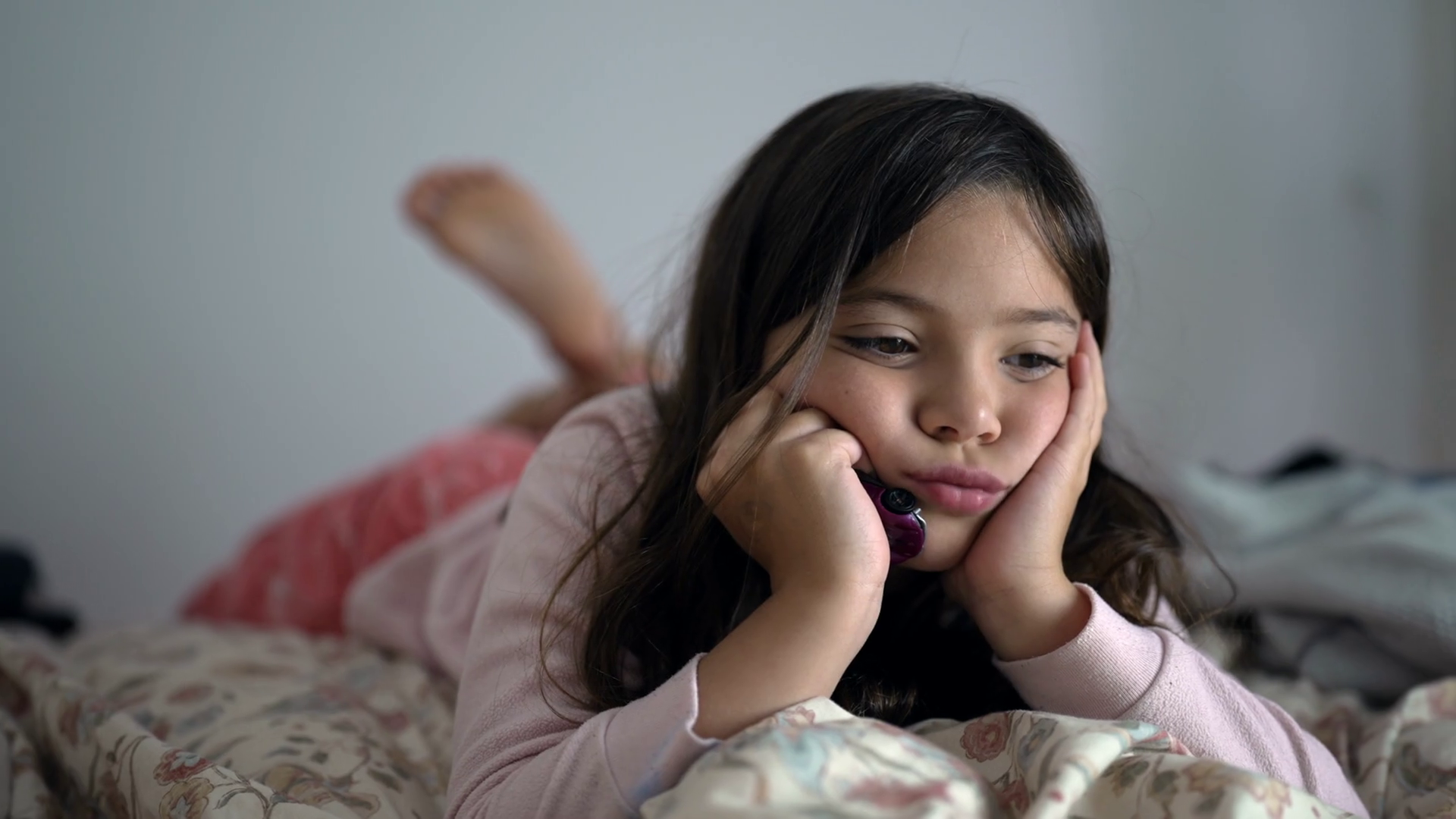 One Bored Little Girl Feeling Extreme Stock Footage SBV-348804412 ...