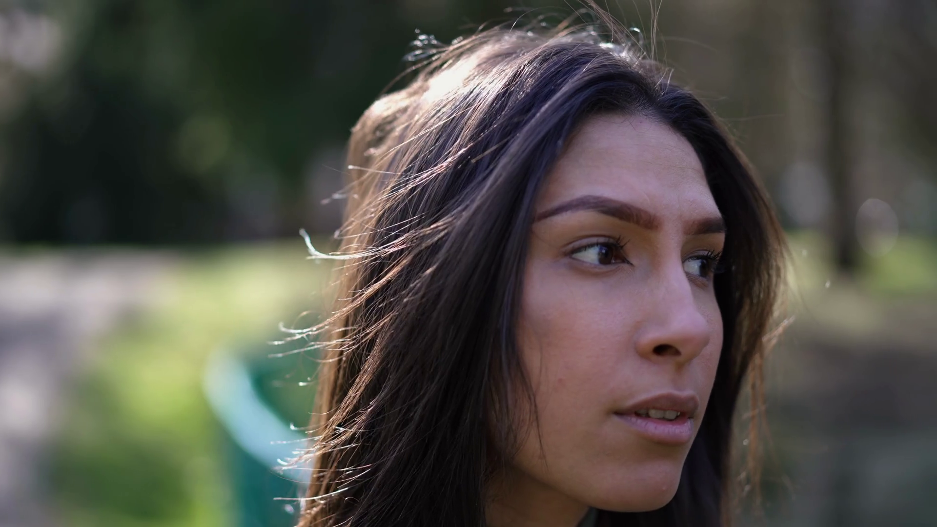 One Contemplative Young Woman Closeup Face Stock Footage SBV-348728423 ...