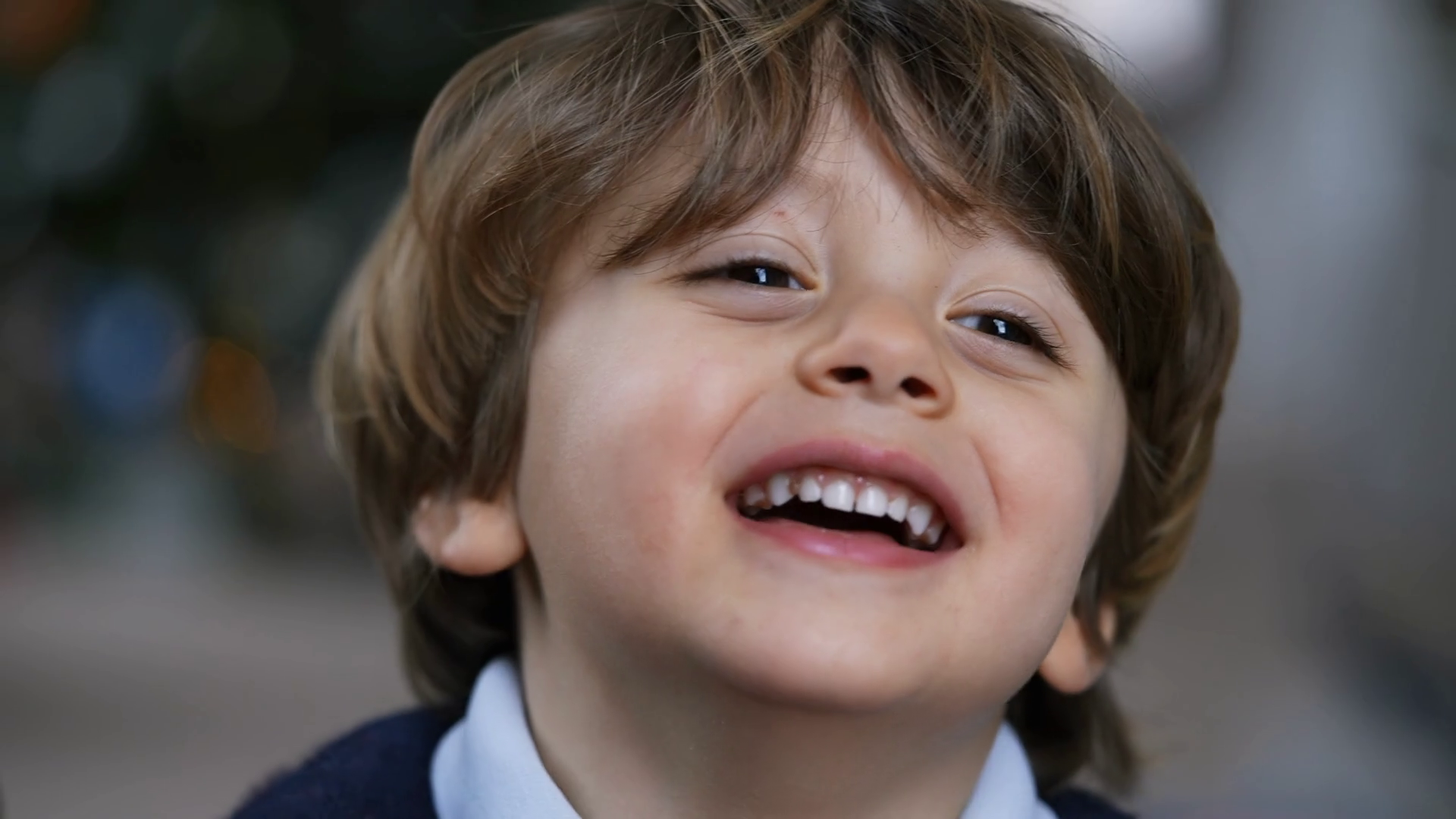 Closeup Portrait Of Small Boy Smiling Stock Footage SBV-348688101 ...