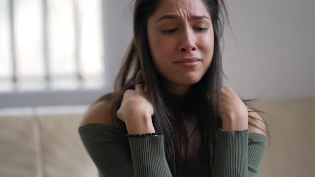 Broken Heart Young Latina Woman Stock Footage: Royalty-Free Video Clips ...