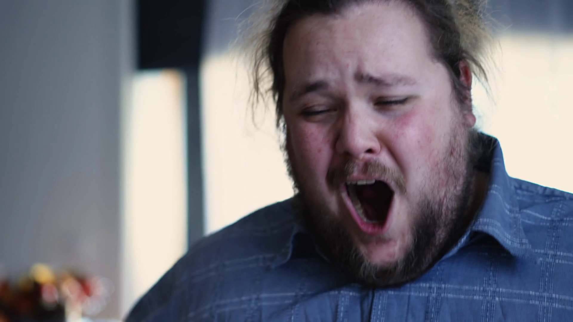 Triumphant Celebration: Excited Fat Man's Stock Footage SBV-348439694 ...