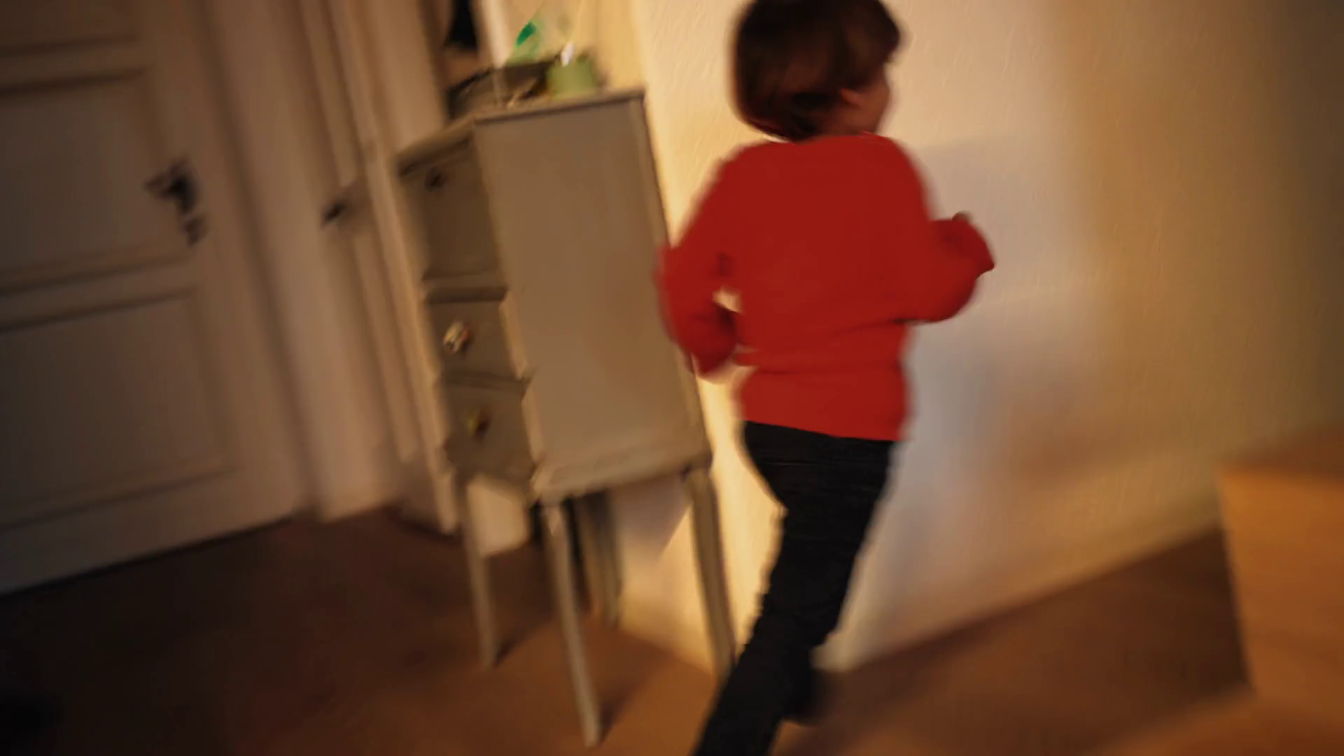 One Excited Happy Child Running In Modern Stock Footage SBV-348686375 ...