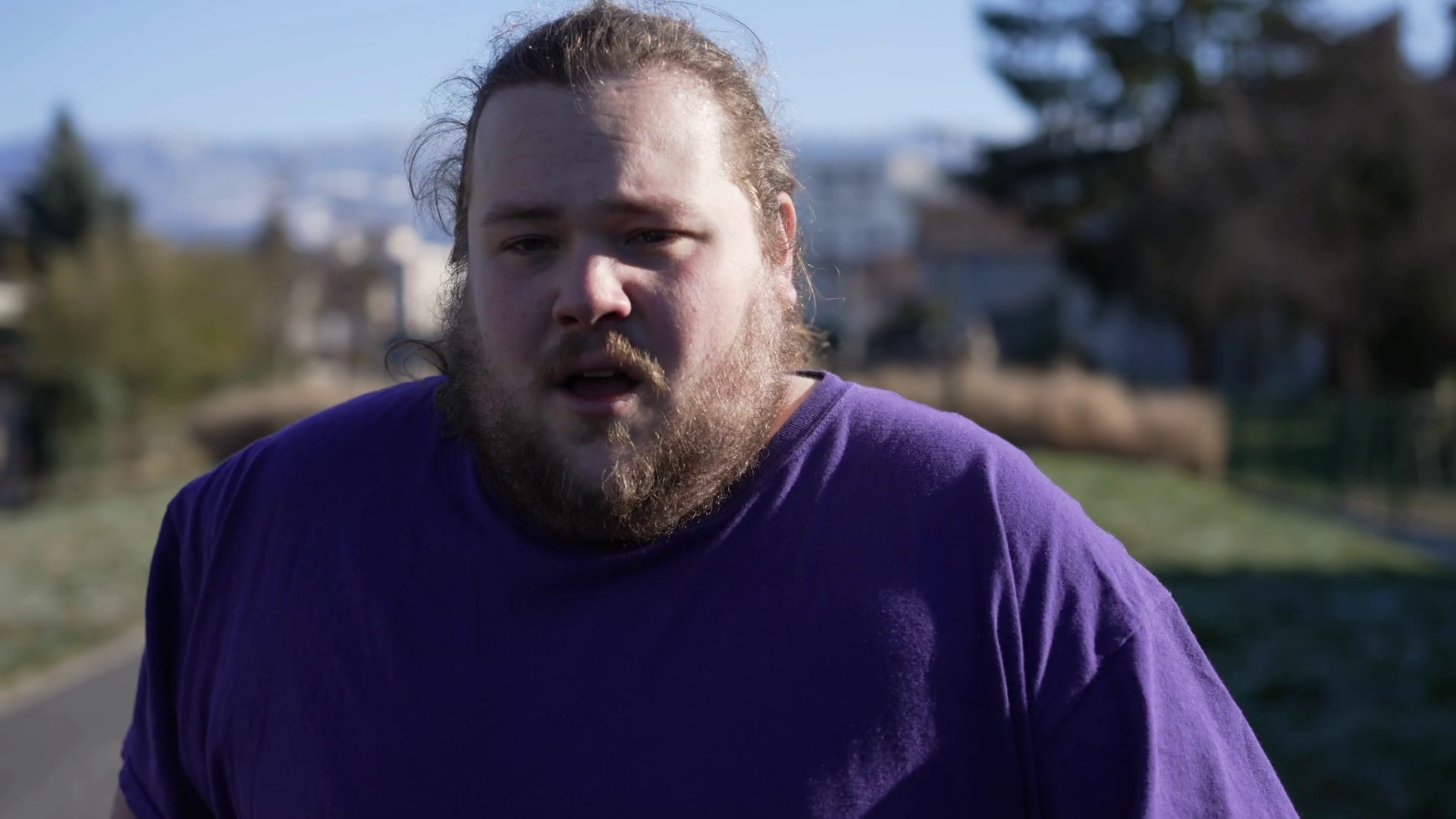 One Exhauxted Overweight Young Jogger Taking Stock Footage SBV ...