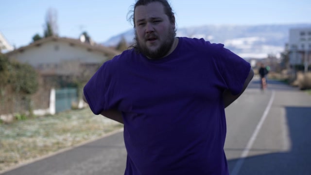 Fat Man Exercise Stock Footage: Royalty-Free Video Clips - Storyblocks