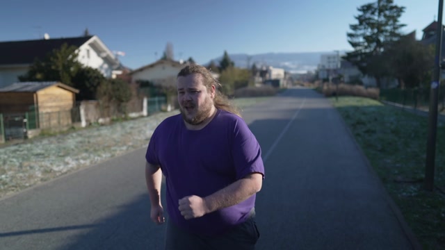 Fat Man Running Stock Footage: Royalty-Free Video Clips - Storyblocks