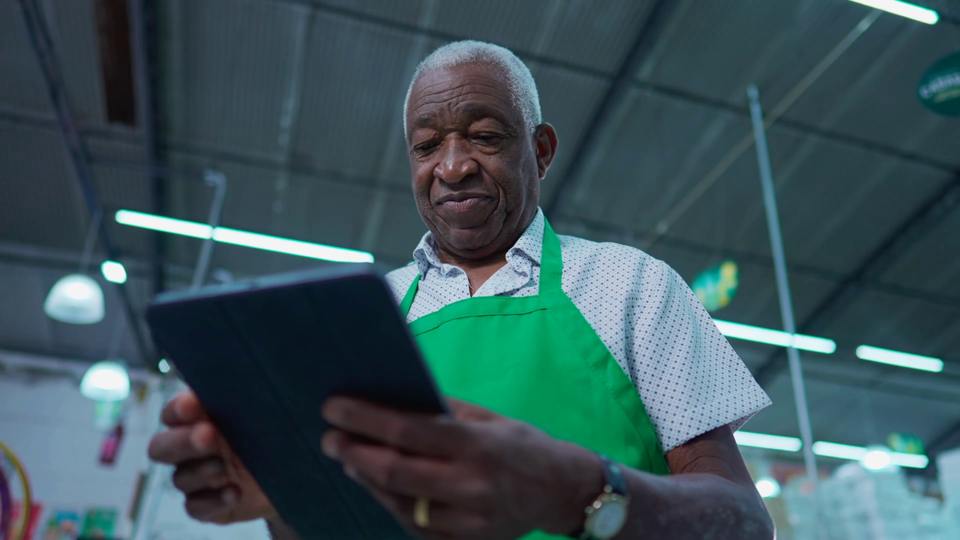 One Frustrated Black Senior Staff Using Stock Footage SBV-348513367 ...