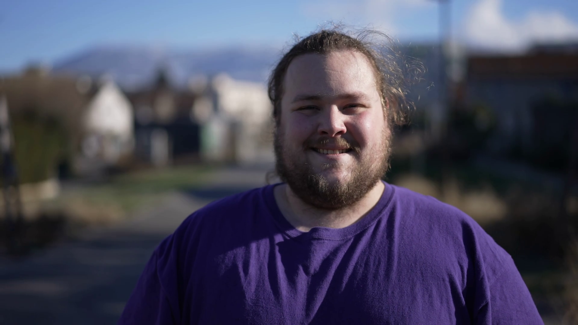 One Happy Chubby Person Stands Outdoors Stock Footage SBV-348670721 ...