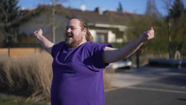 Fat Man Happy Stock Footage: Royalty-Free Video Clips - Storyblocks