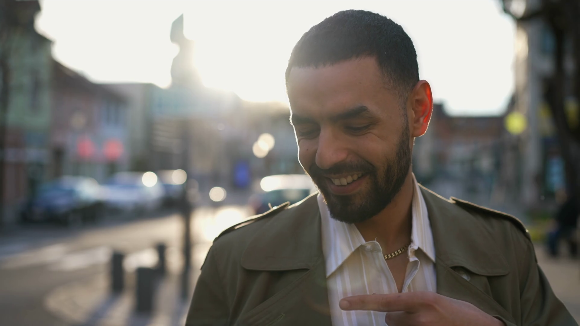 Happy Middle Eastern Man Standing On Street Stock Footage SBV-348725440 ...