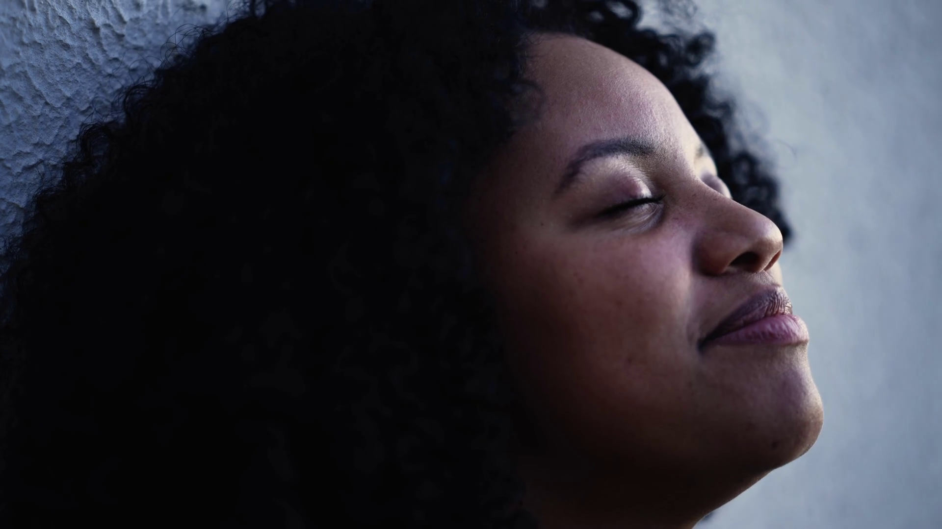 Portrait Of Hopeful Meditative Young Black Stock Footage SBV-348768400 ...