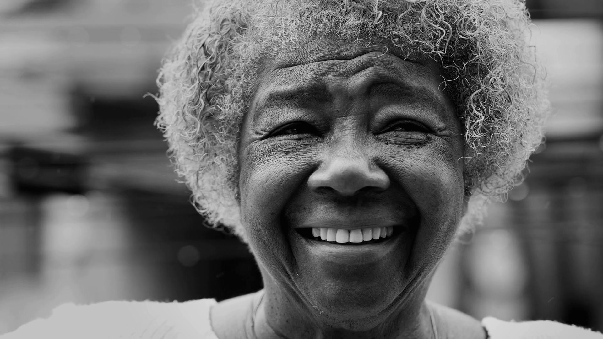 One Joyful Older Black Woman With Friendly Stock Footage SBV-348791359 ...