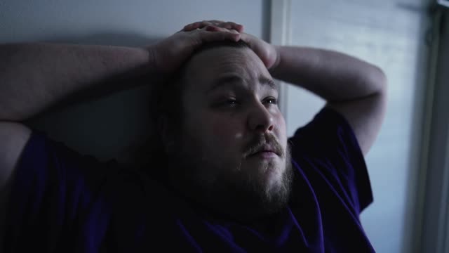 Sad Fat Man Stock Footage: Royalty-Free Video Clips - Storyblocks