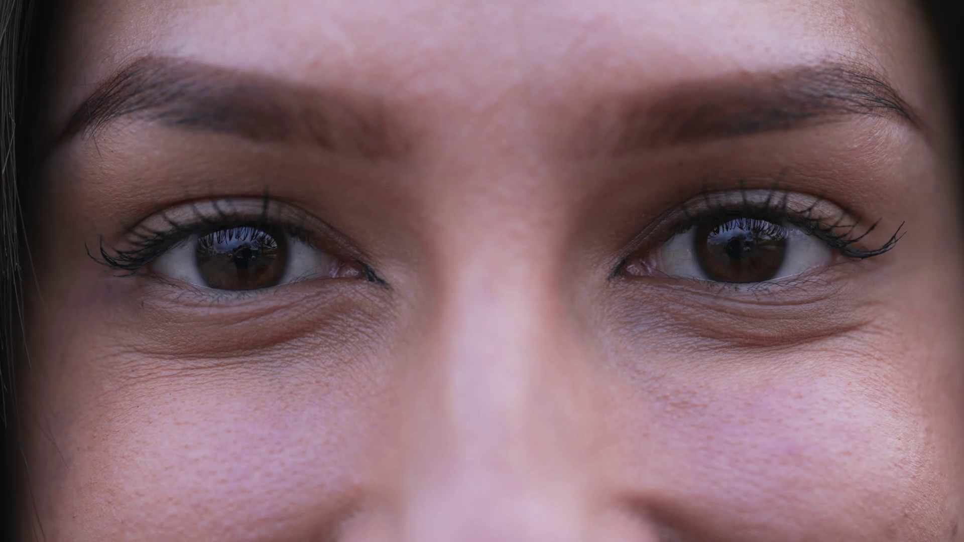 One Middle Eastern Female Woman Eyes Smiling Stock Footage SBV ...