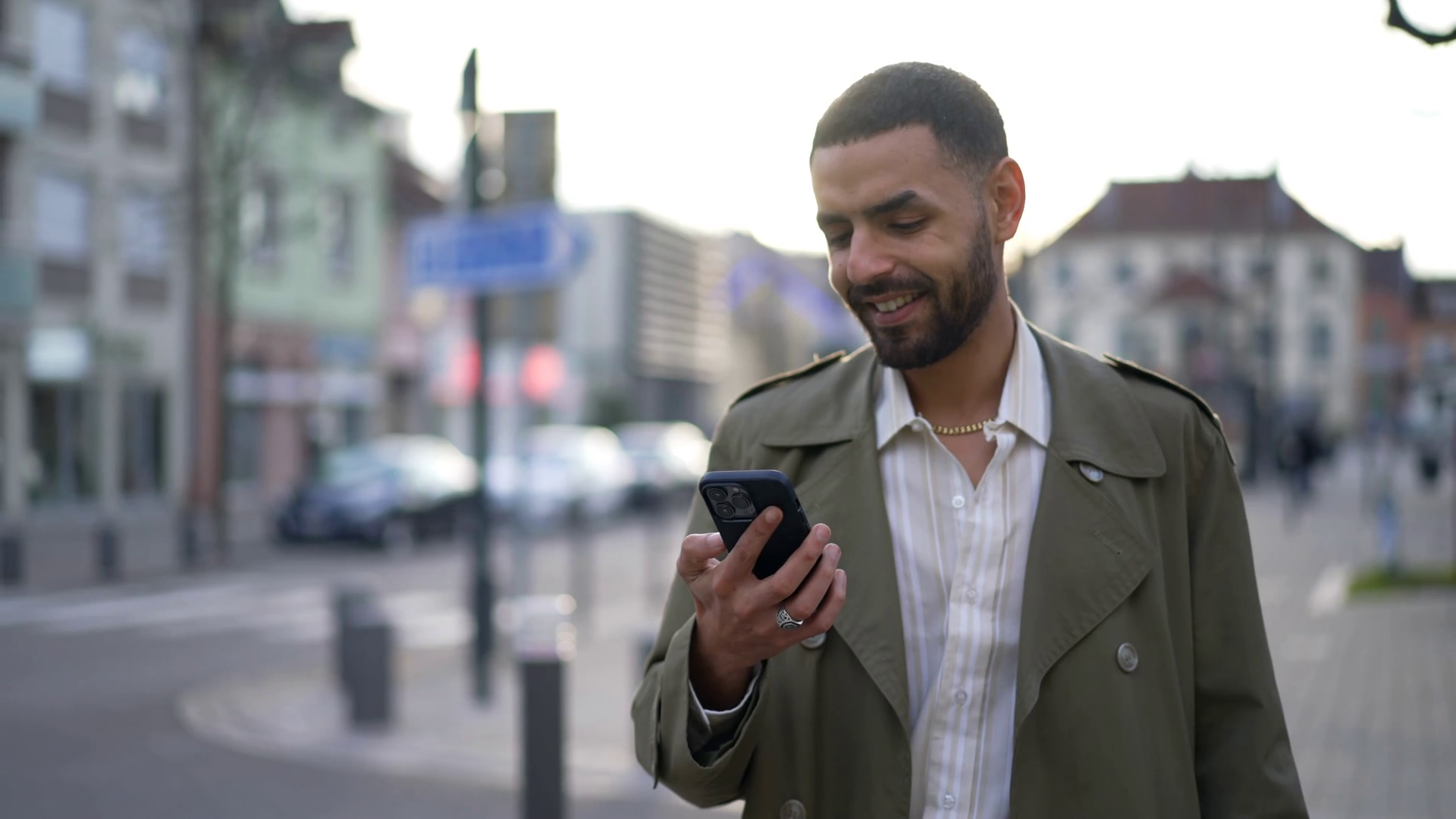 One Middle Eastern Man Looking At Phone Stock Footage SBV-348725839 ...