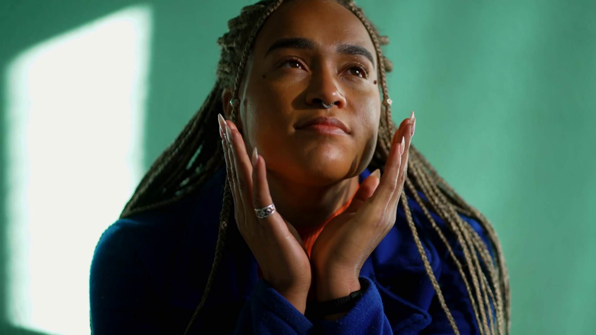 One Sad African American Young Woman With Stock Footage SBV-348765342 ...