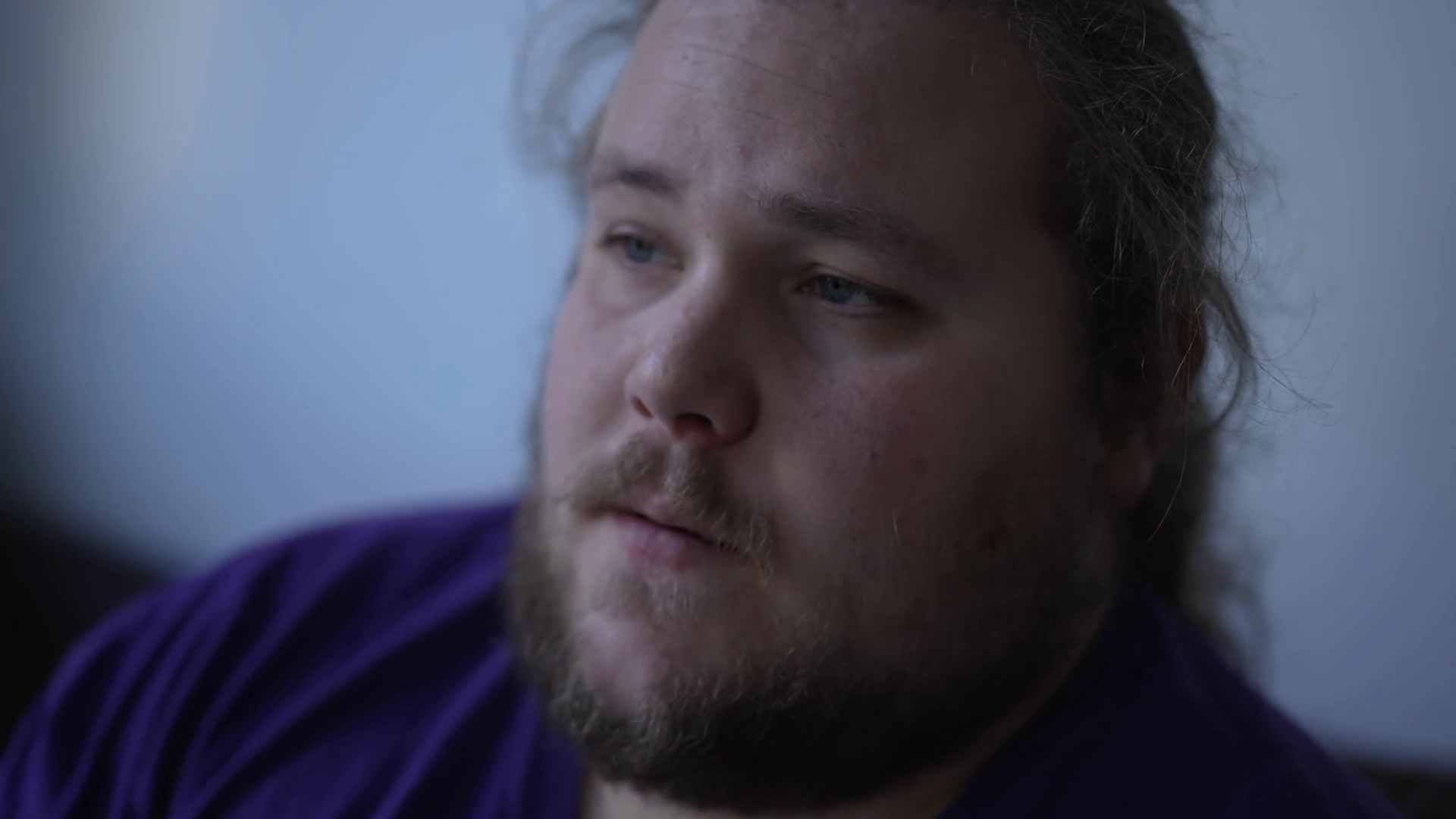 Close-up Of Overweight Young Man's Worried Stock Footage SBV-348438831 ...