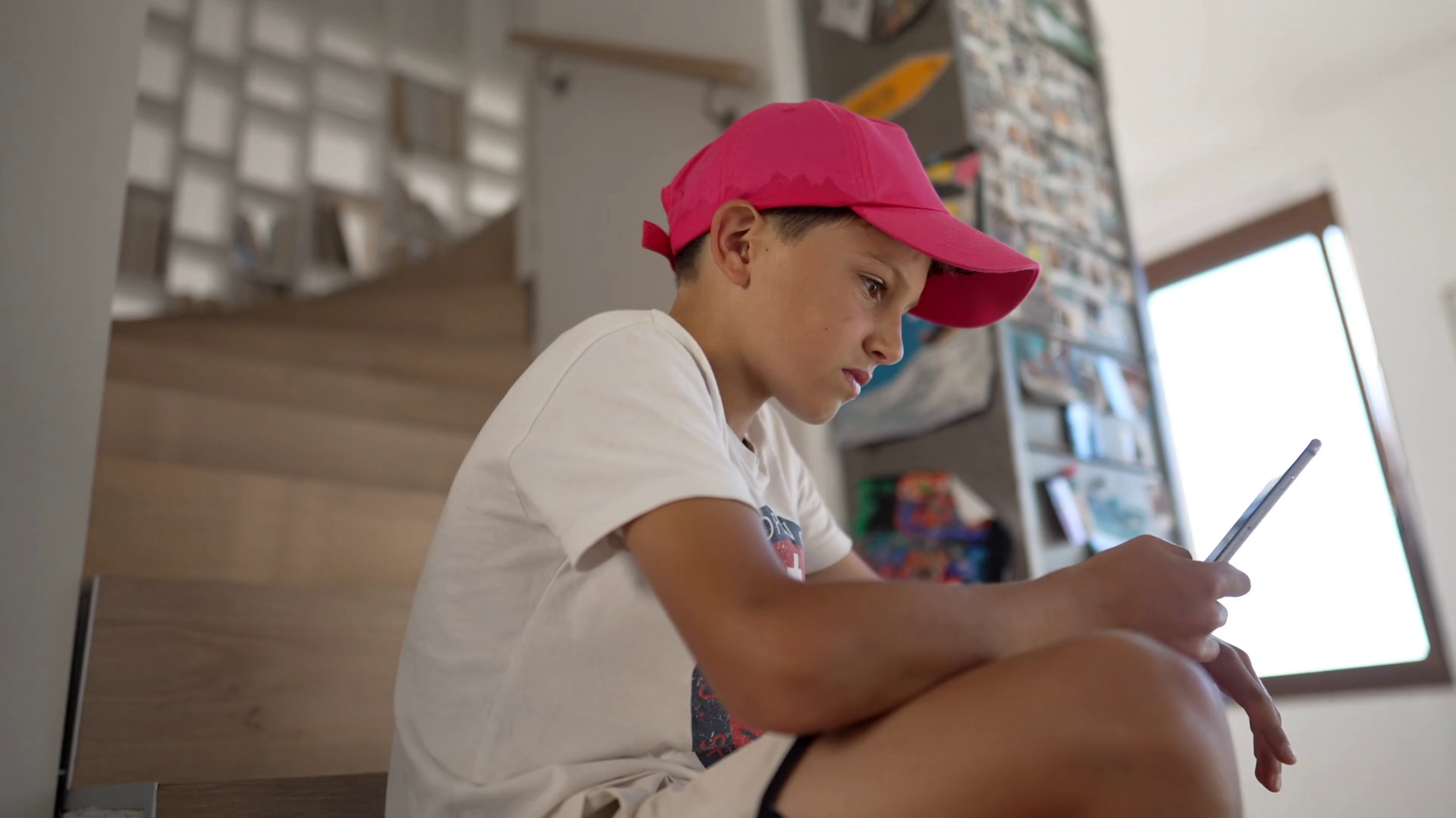 One Young Boy Scrolling Social Media On Stock Footage SBV-348895591 - Storyblocks