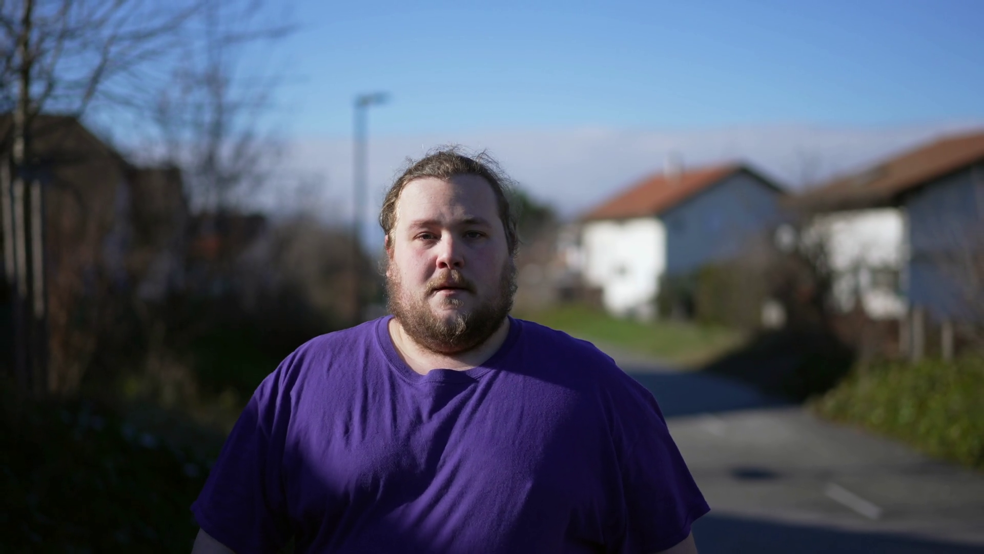 One Young Happy Overweight Man Walking Stock Footage SBV-348670753 ...
