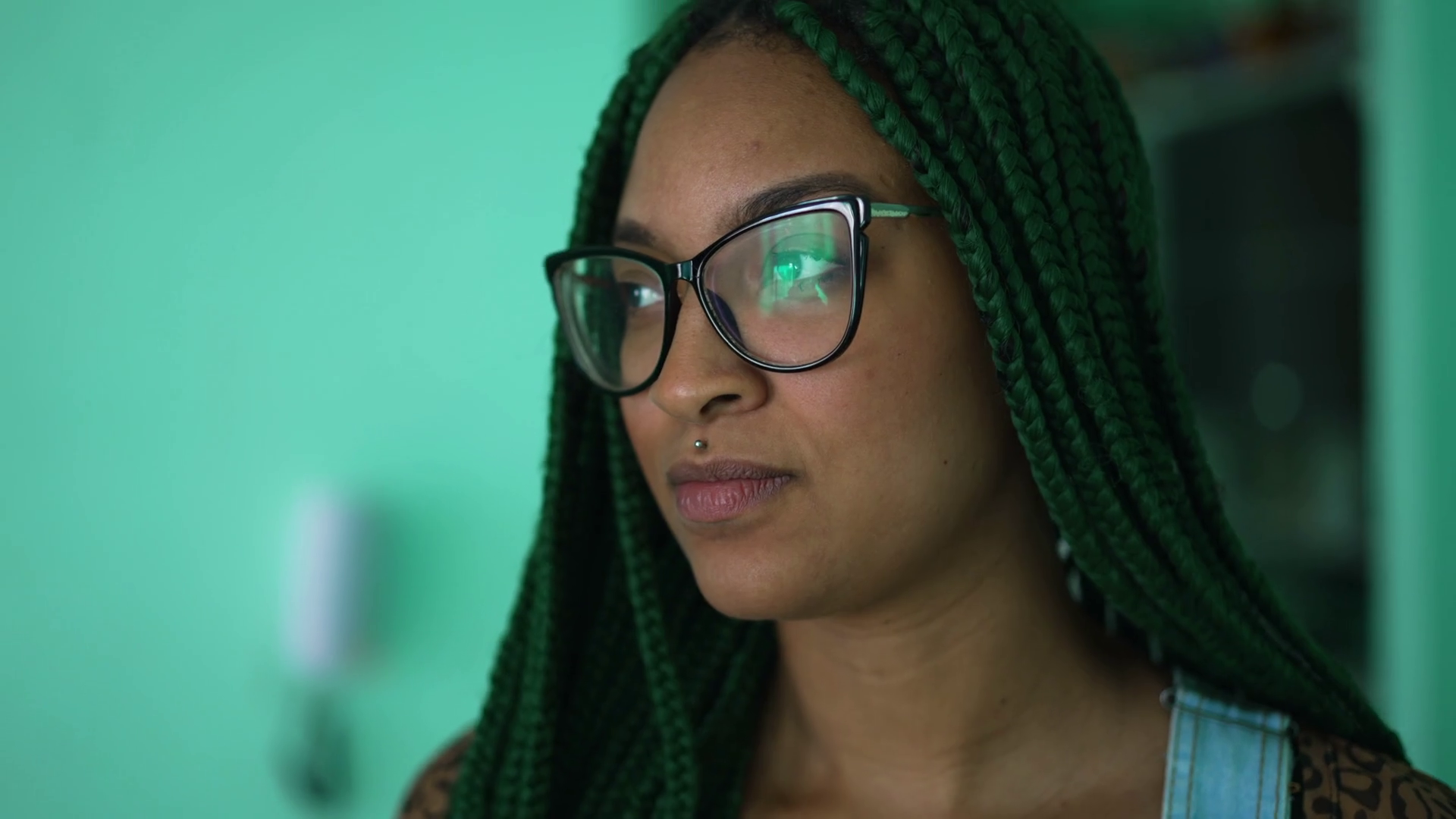 One Young Serious Black Woman With Box Stock Footage SBV-348764241 ...