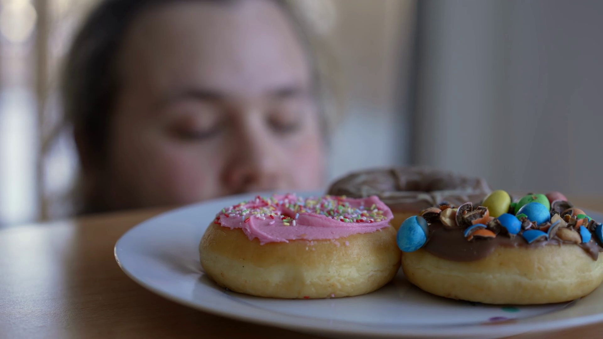 Overweight Person Tempted To Eat Junk Food Stock Footage SBV-348670747 ...