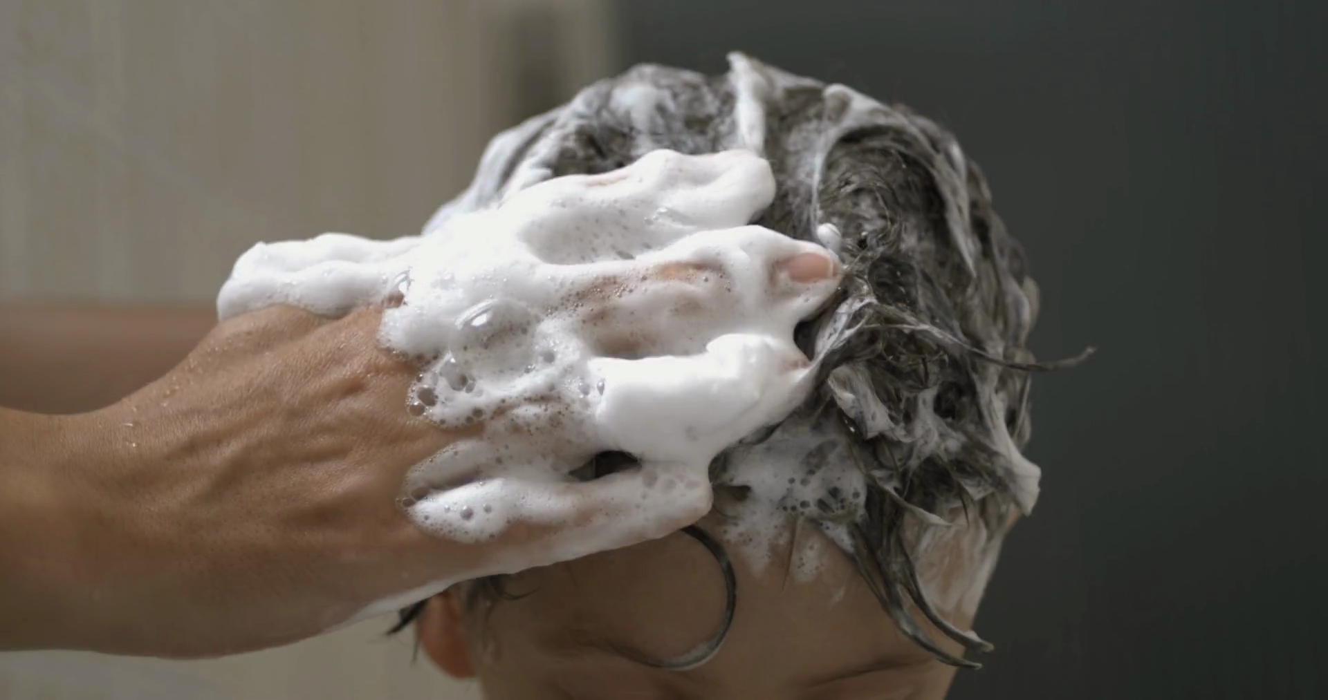 Parents Hand Lathering Young Boys Hair 800 Stock Footage SBV-348483578 ...