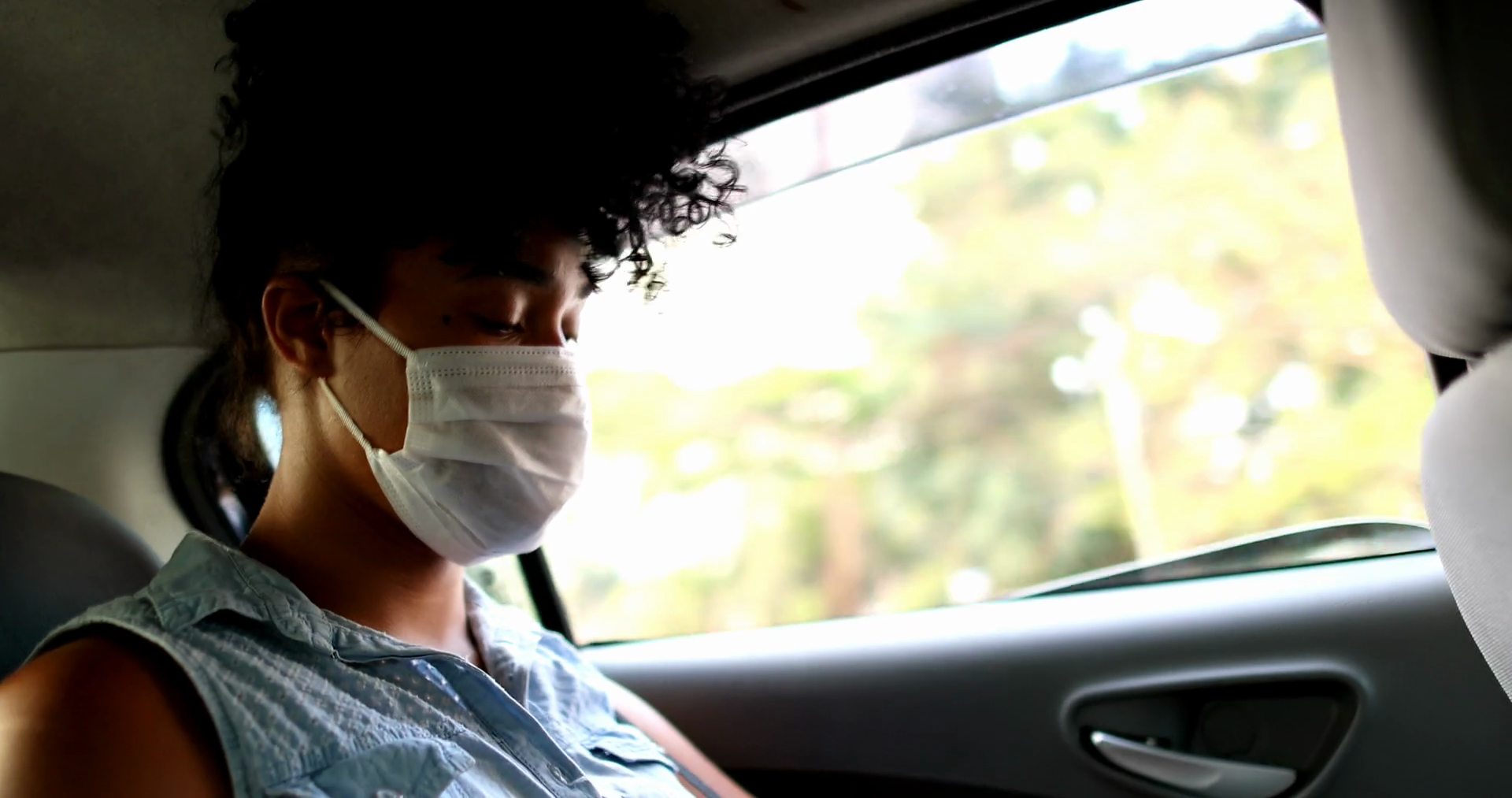 Passenger African Descent Girl Riding Taxi Stock Footage SBV-348477734 ...