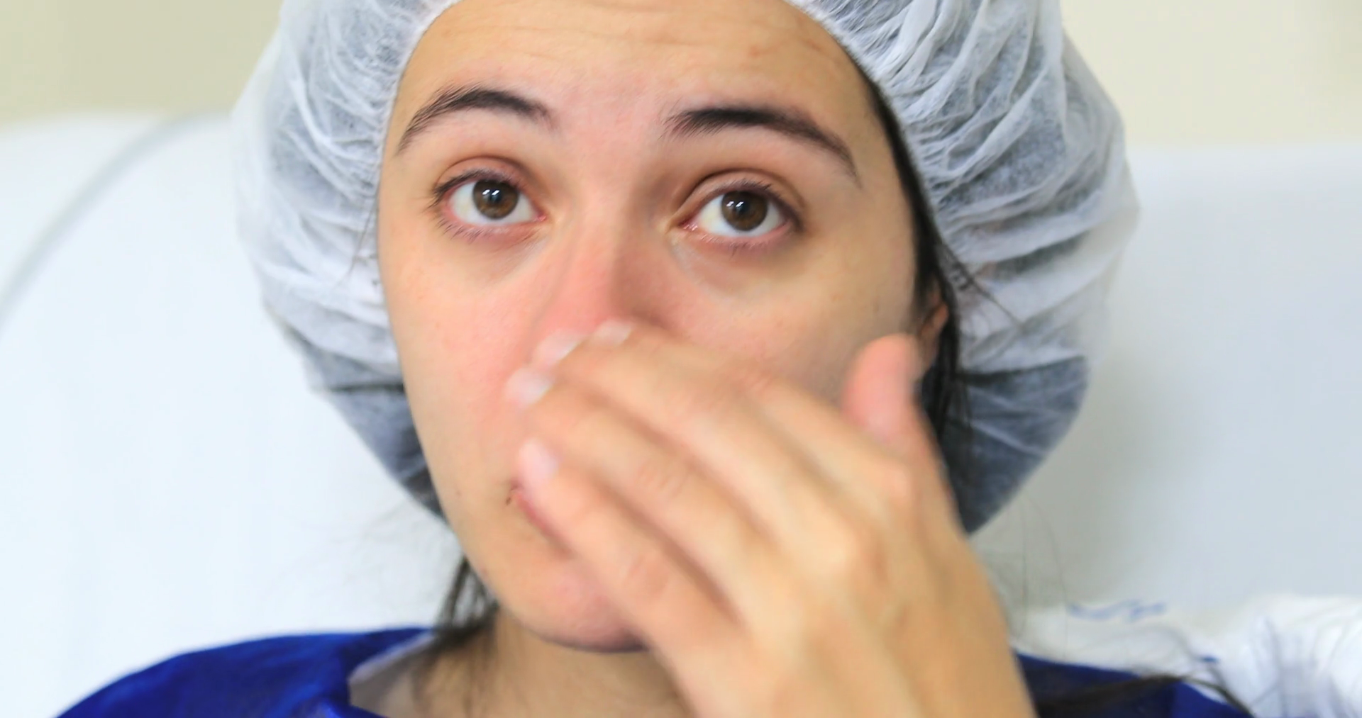 Emotional Moment: Woman Wiping Tears At Stock Footage SBV-348434094 ...