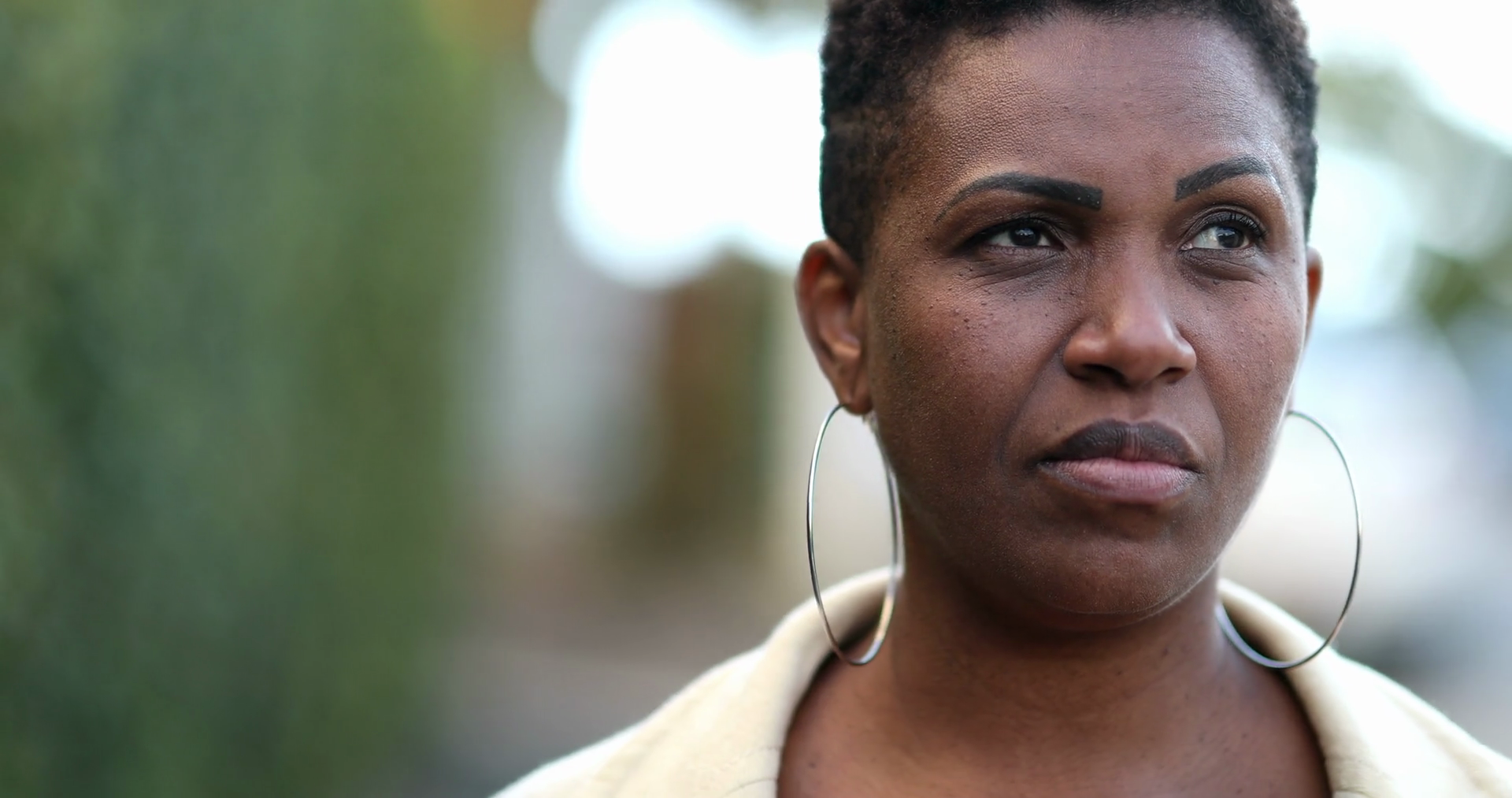 Pensive African Woman Thinking Contemplative Stock Footage SBV ...