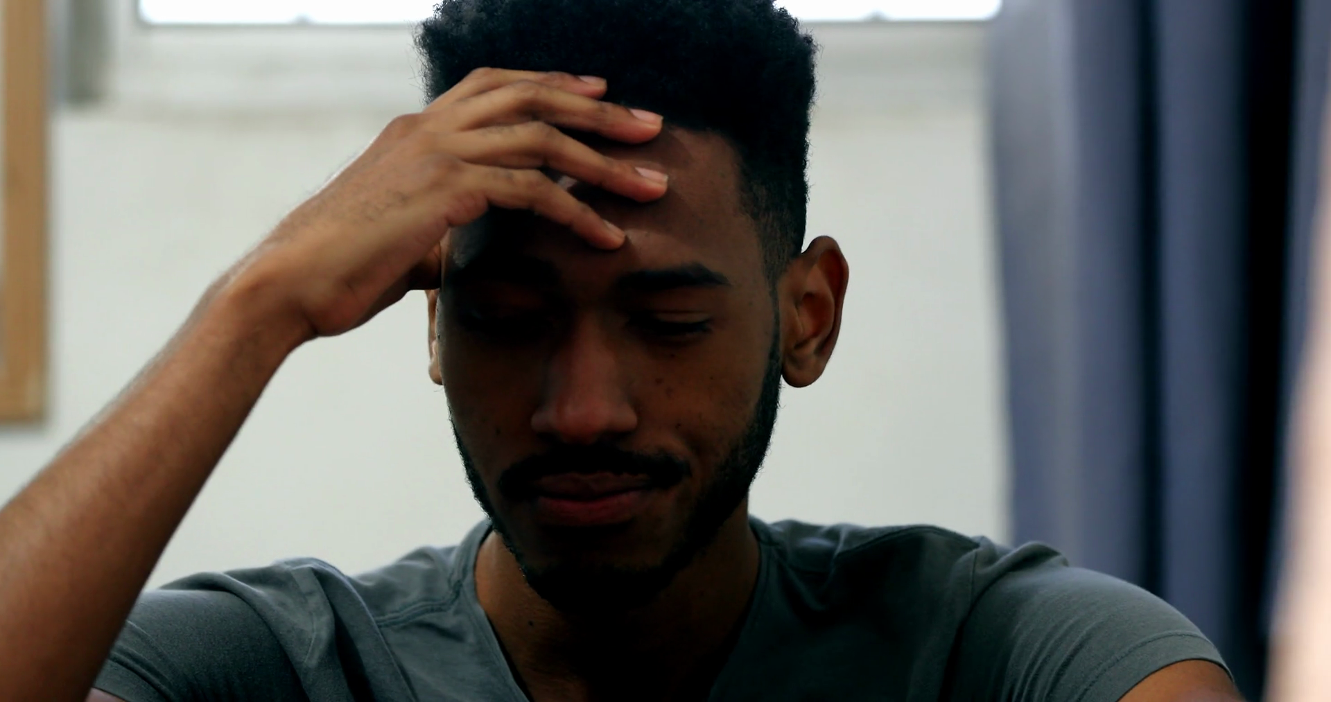 Pensive Black Man In Trouble African Young Stock Footage SBV-348632001 ...