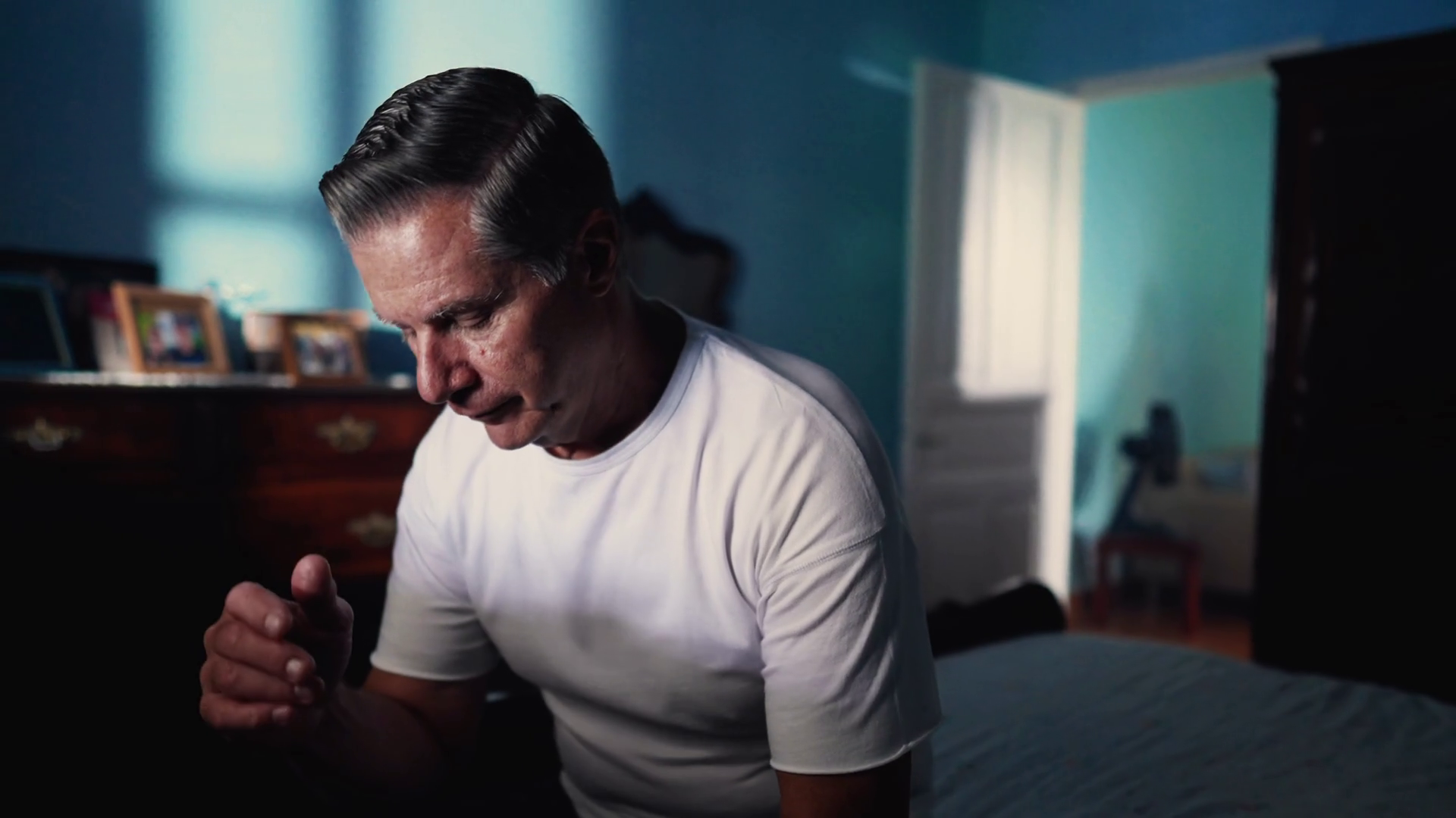 Pensive Senior Man Stuggling With Mental Stock Footage SBV-348515992 ...