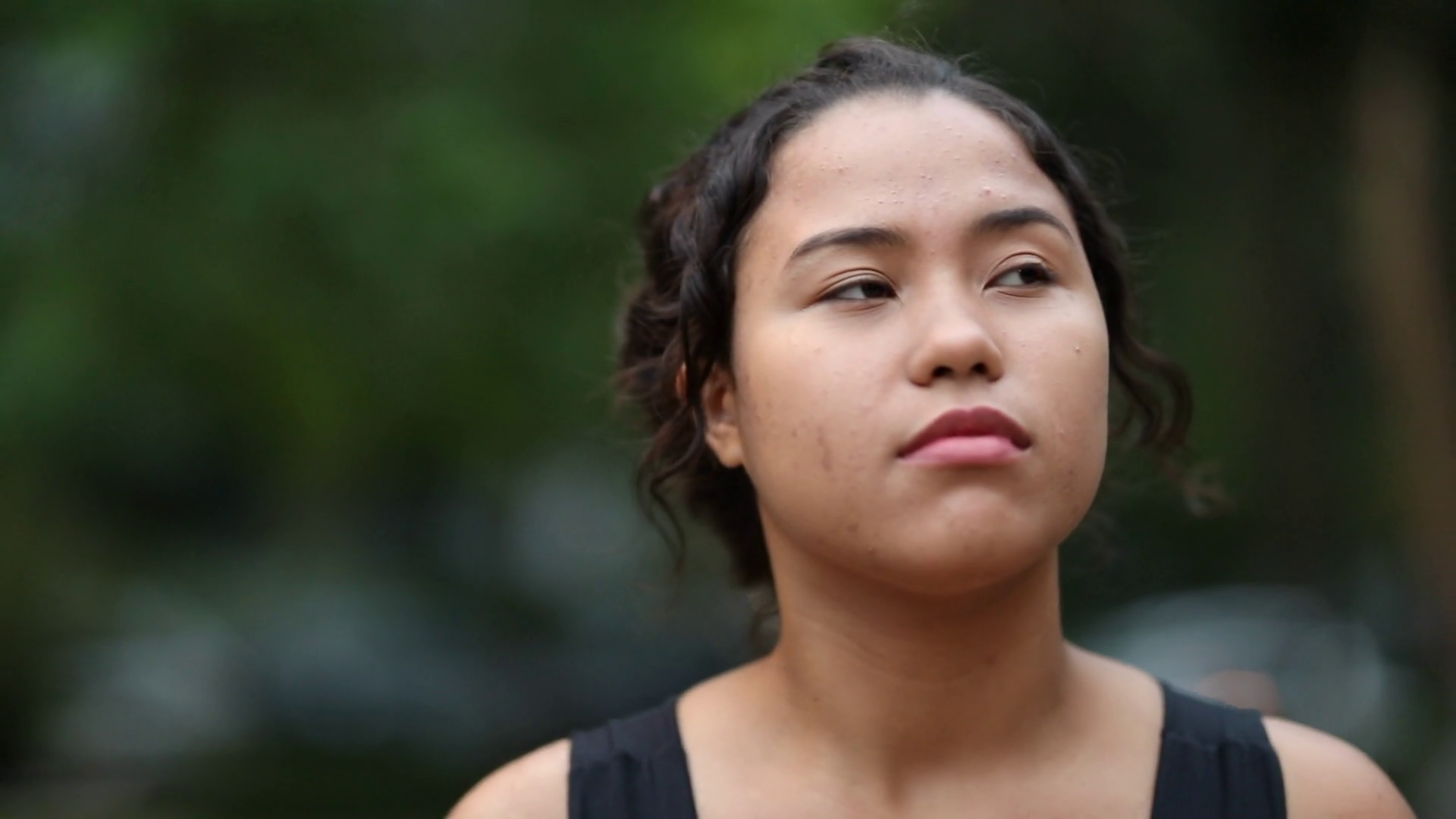 Pensive Thoughtful Hispanic Girl Walking In Stock Footage SBV-348504256 ...