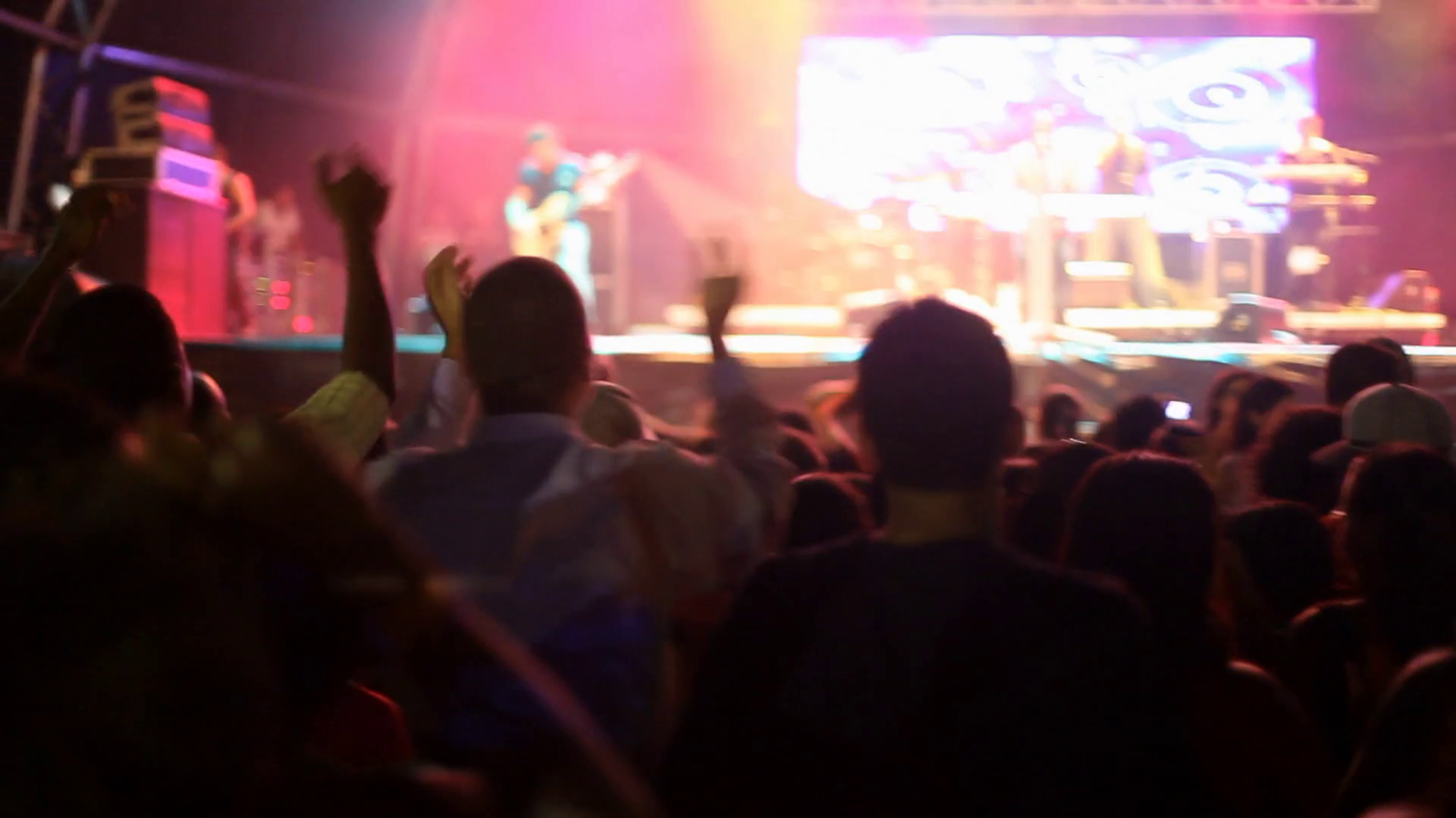 People At Concert Jumping Dancing To Beat Of Stock Footage SBV ...