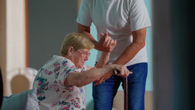 Helping Grandma Stock Footage: Royalty-Free Video Clips - Storyblocks