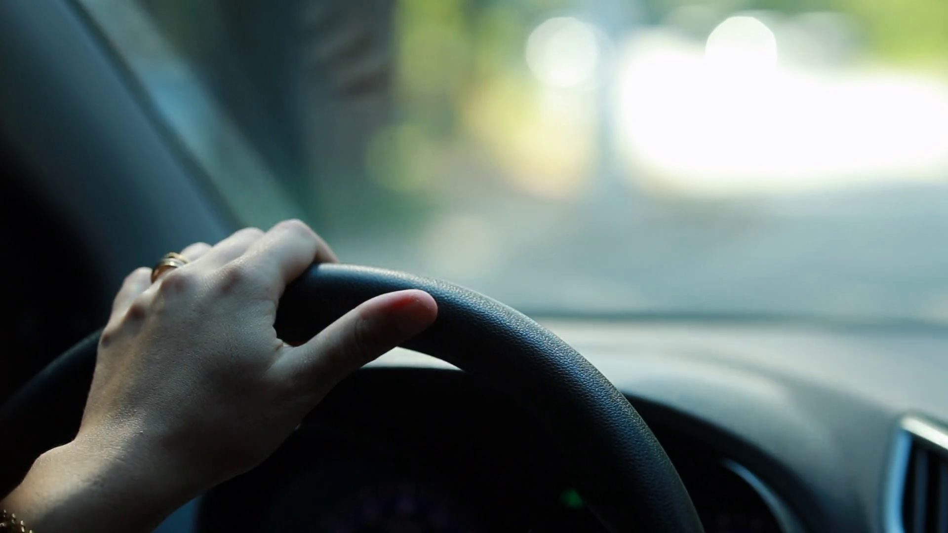 Focused Driving: Closeup View Of Person's Stock Footage SBV-348423485 ...