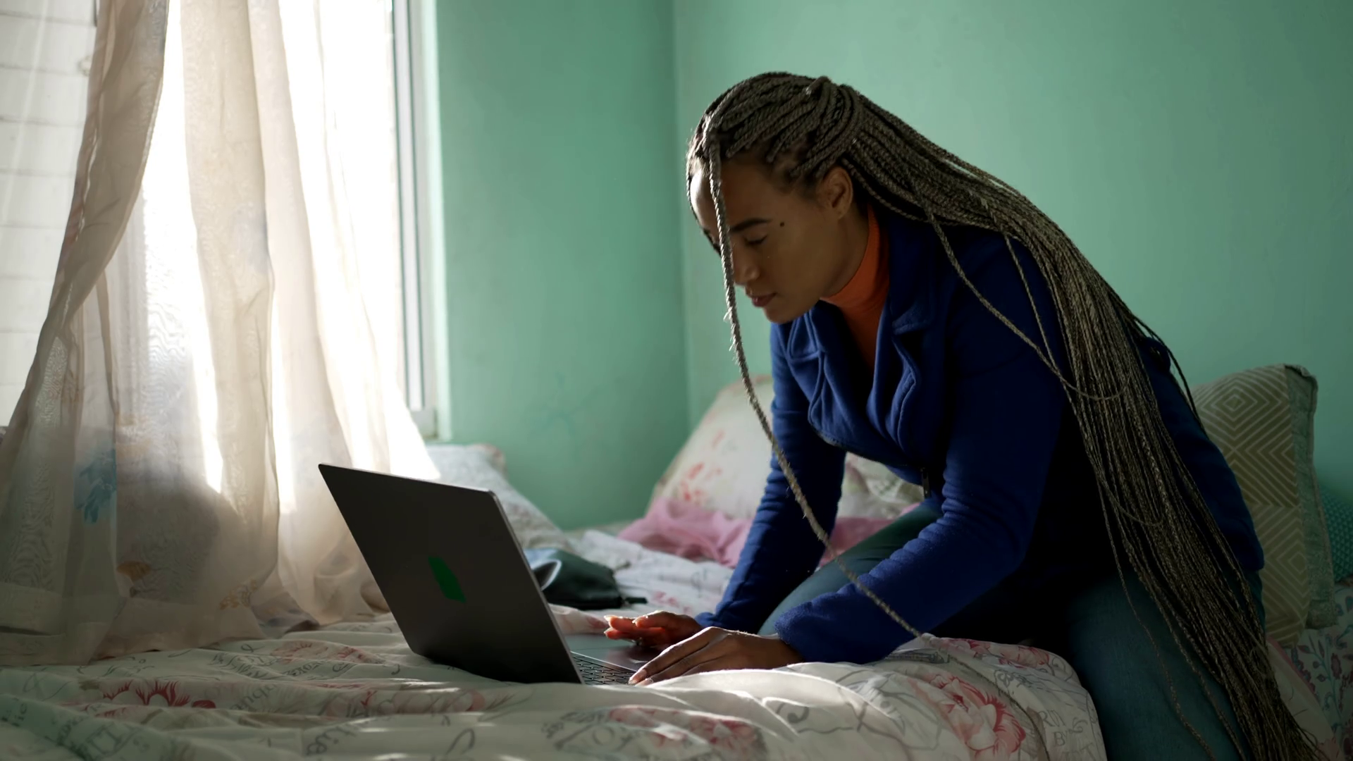 Person Turning Laptop Off Young Black Stock Footage SBV-348766667 ...