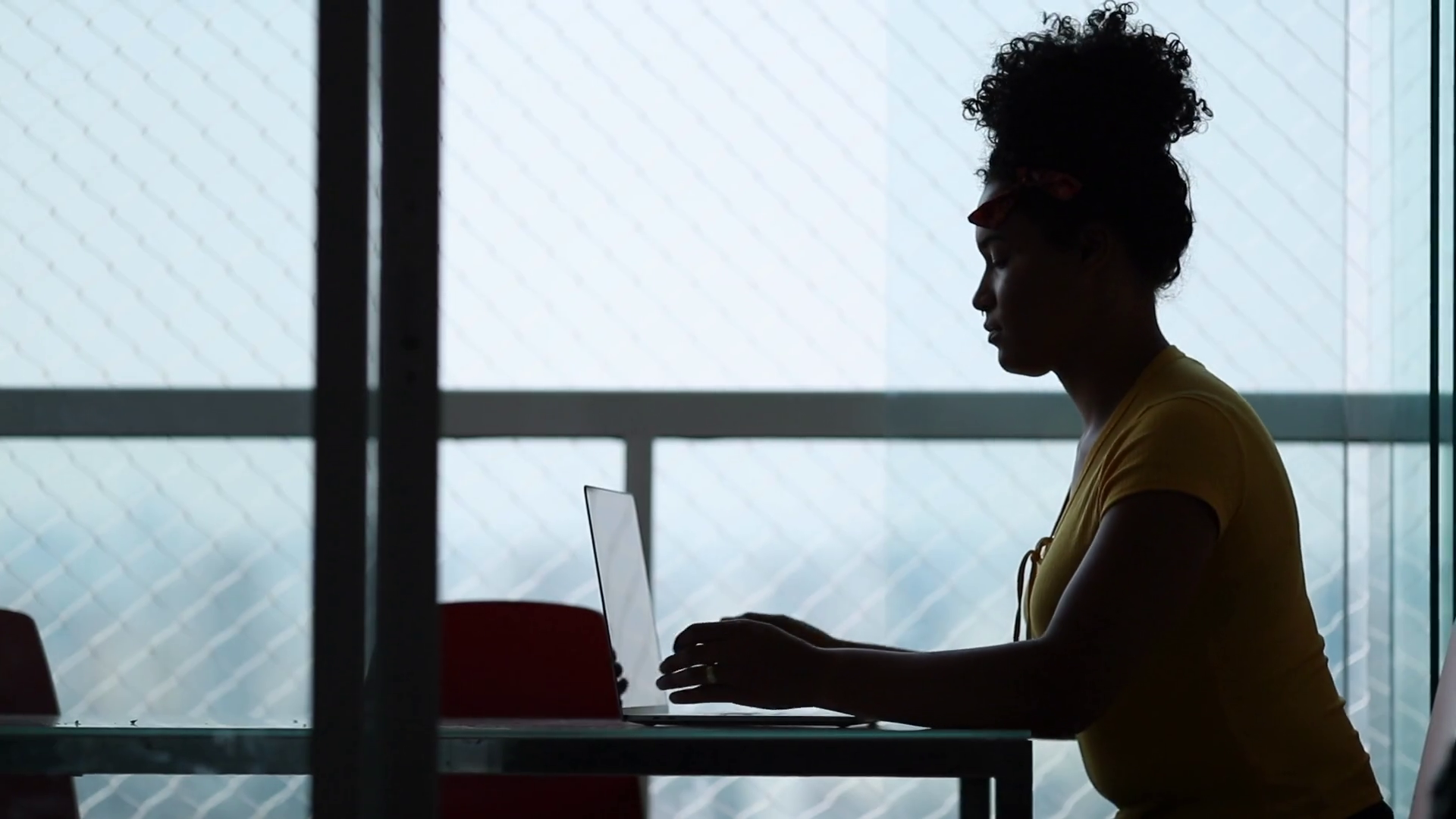 Side View Of African American Woman Turning Stock Footage SBV-348476659 ...