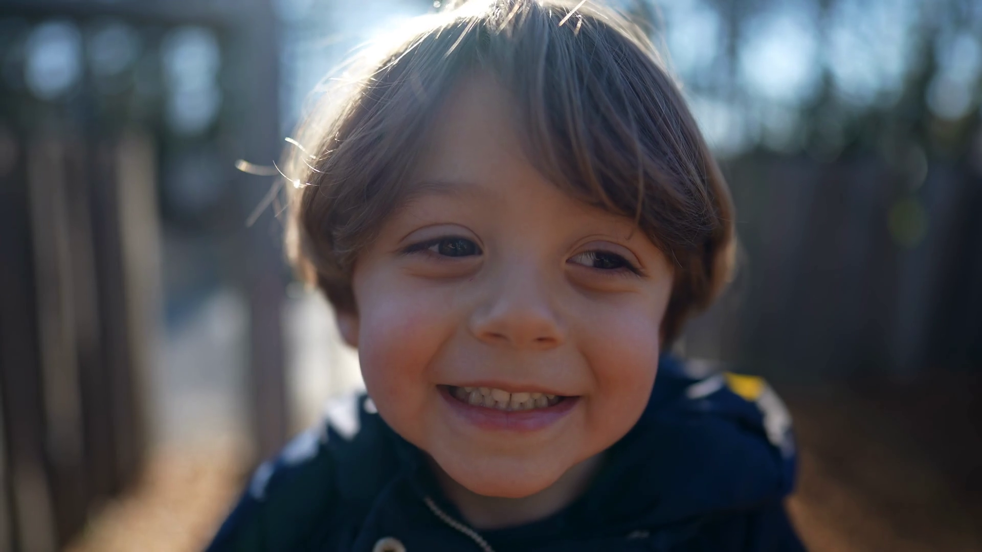 Portrait Of Toddler Boy Smiling On Playground Stock Footage SBV ...