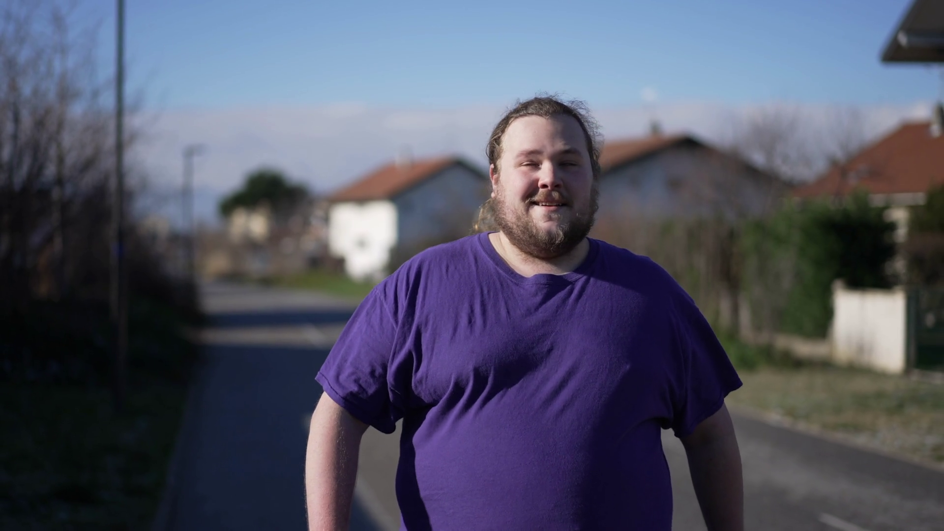 Optimistic Overweight Man Exercising Stock Footage SBV-348438990 ...