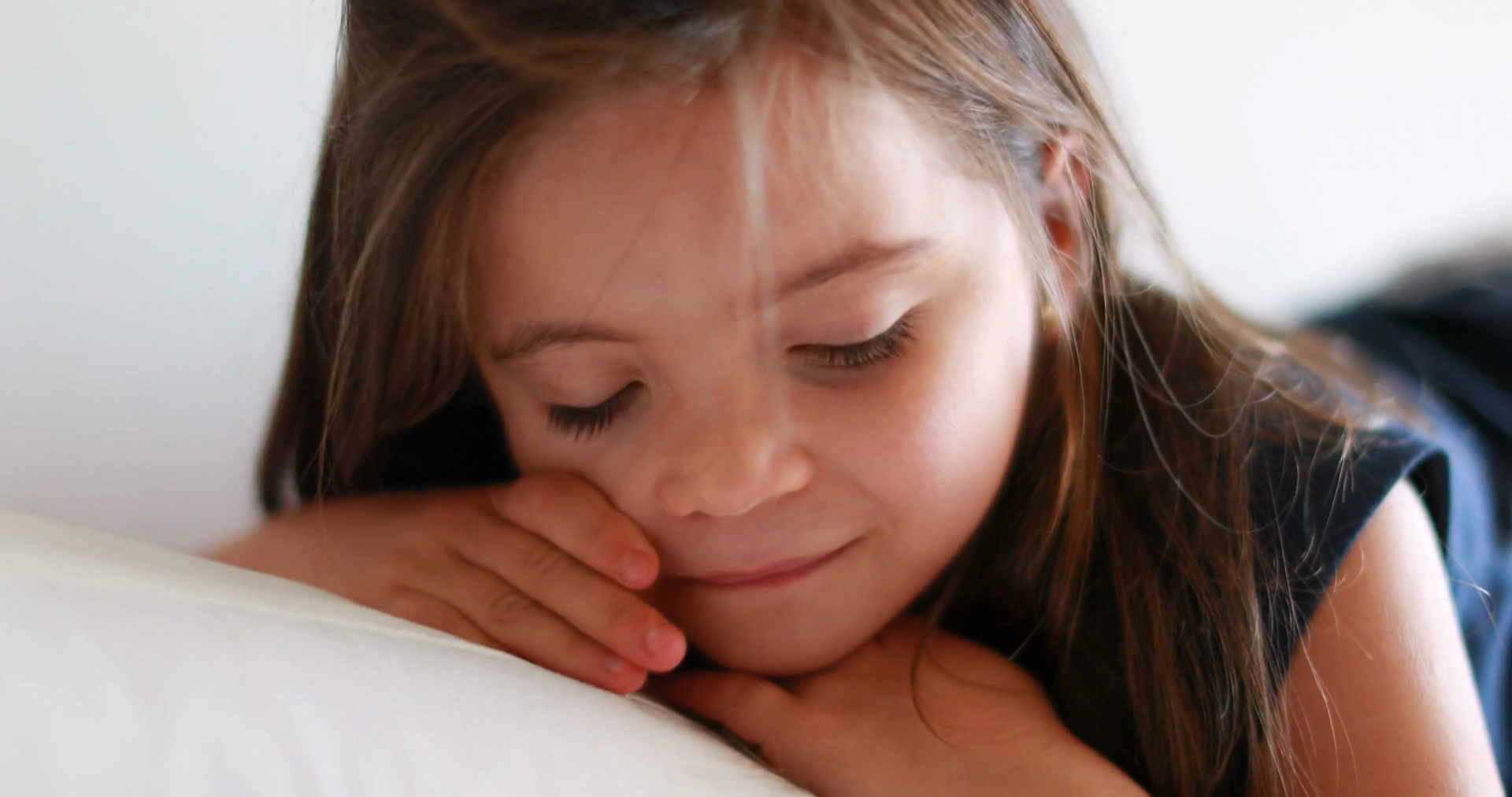 Little Girl Smiling To Camera Real Life Stock Footage SBV-348549158 ...