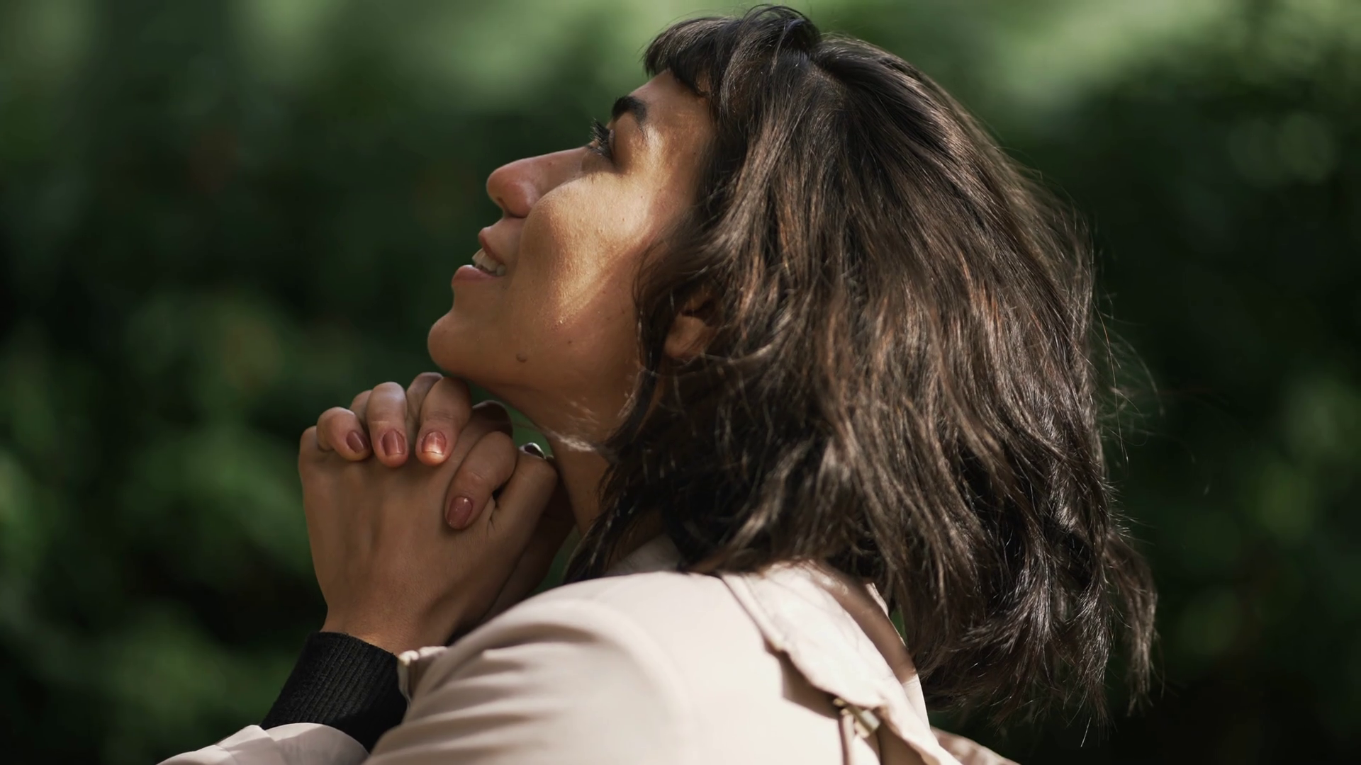Profile Of South American Person Praying To Stock Footage SBV-348860525 ...